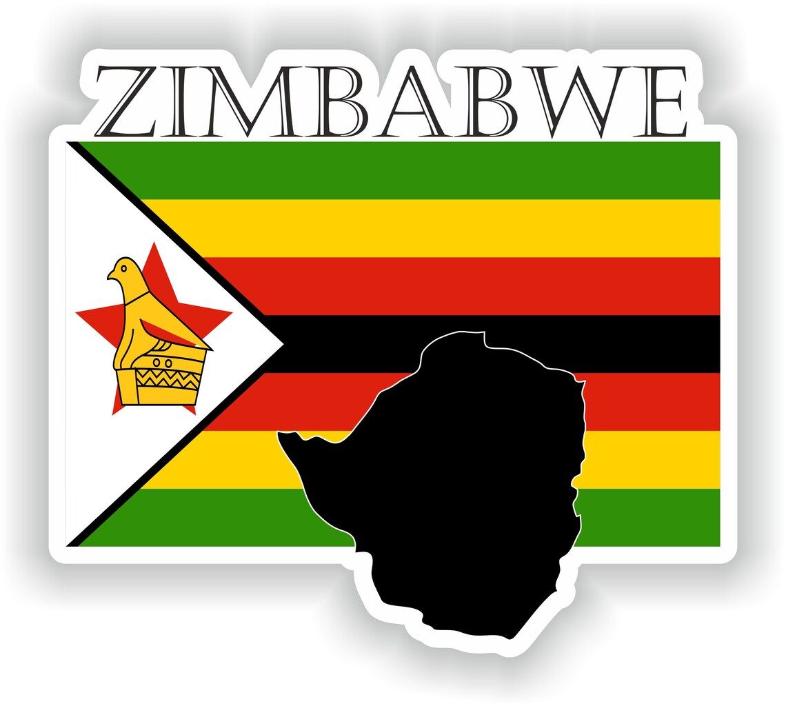 Zimbabwe Sticker Flag MF for Laptop Book Fridge Guitar Motor | Inspire ...