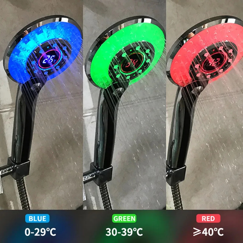 LED Shower Head Digital Temperature Control Shower Filter | Inspire Uplift
