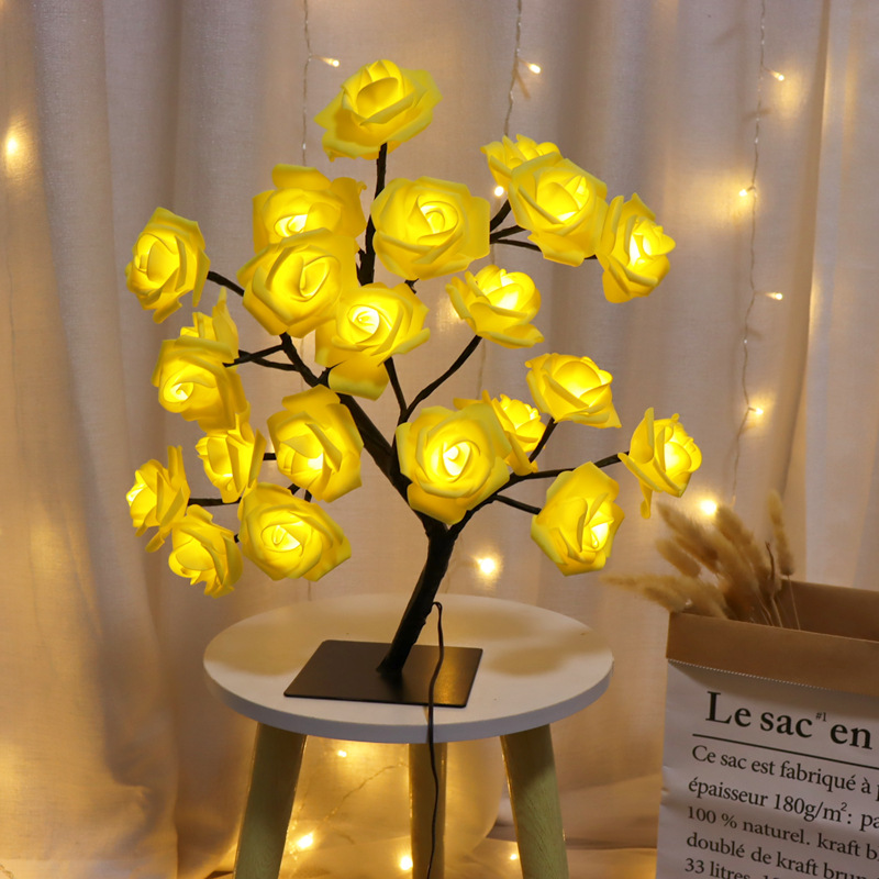 Rose Flower Tree Table Lamp USB Night Light Gifts | Inspire Uplift