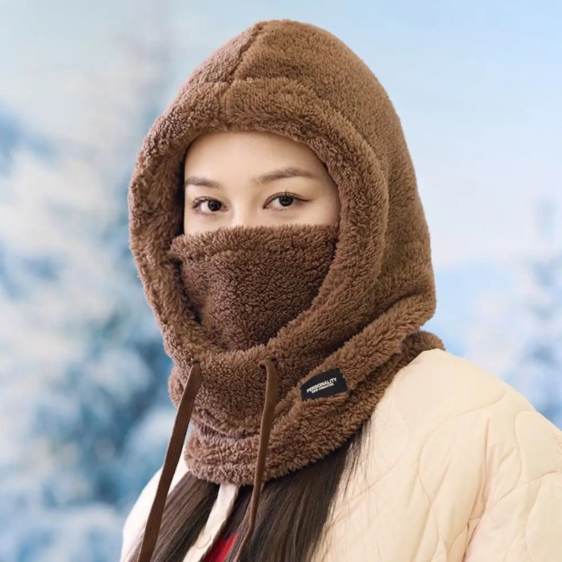 Soft Solid Color Cycling Windproof Cap Hood Thermal Winter B | Inspire ...