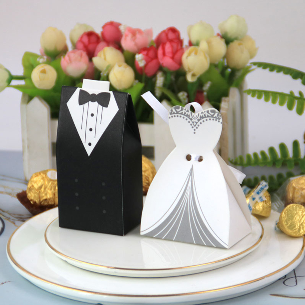 Bride and Groom Candy Boxes, Wedding Favor Packaging | Inspire Uplift