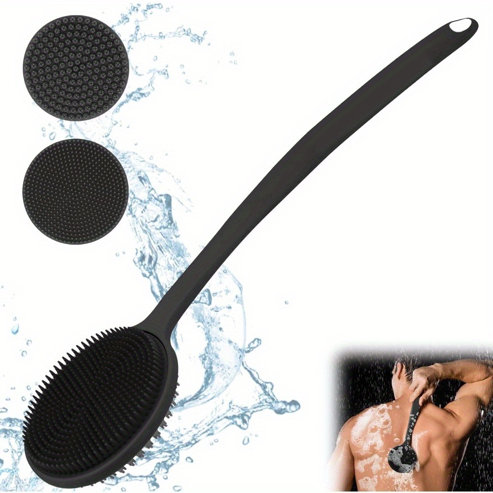 Silicone Back Scrubber Brush for Shower, Long Handle | Inspire Uplift