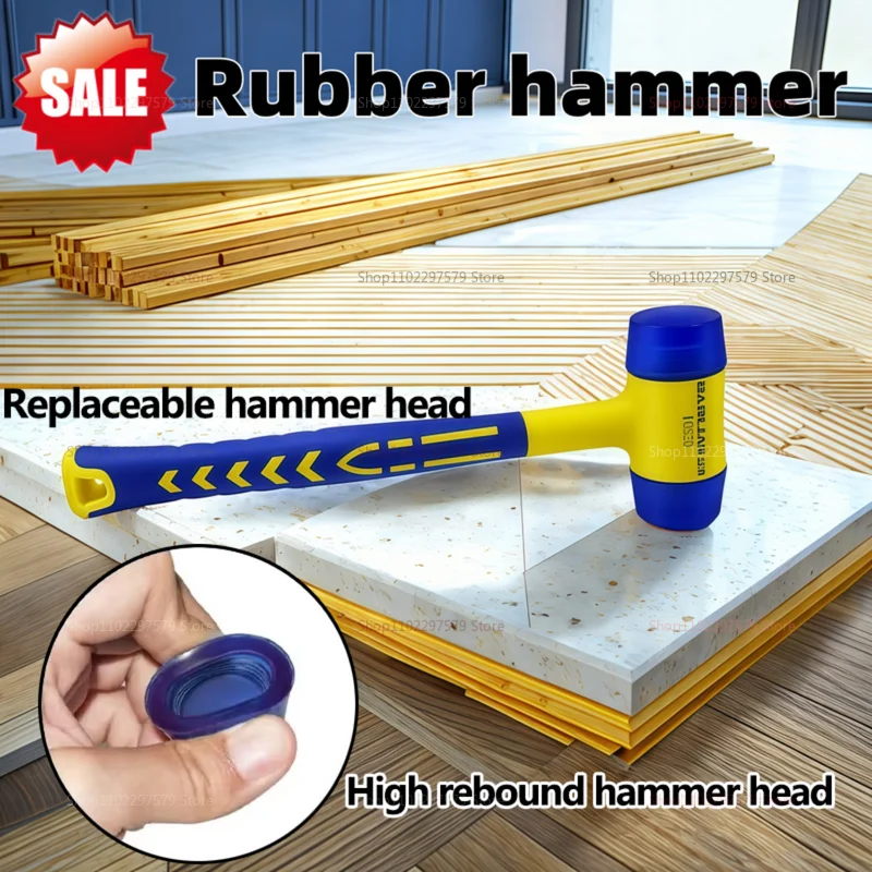 Heavy Duty Double Headed Installation Hammer, Rubber Handle | Inspire ...