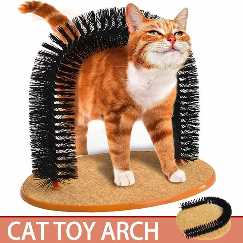 Self Grooming Cat Toy Arch with Massage and Scratching Pad | Inspire Uplift