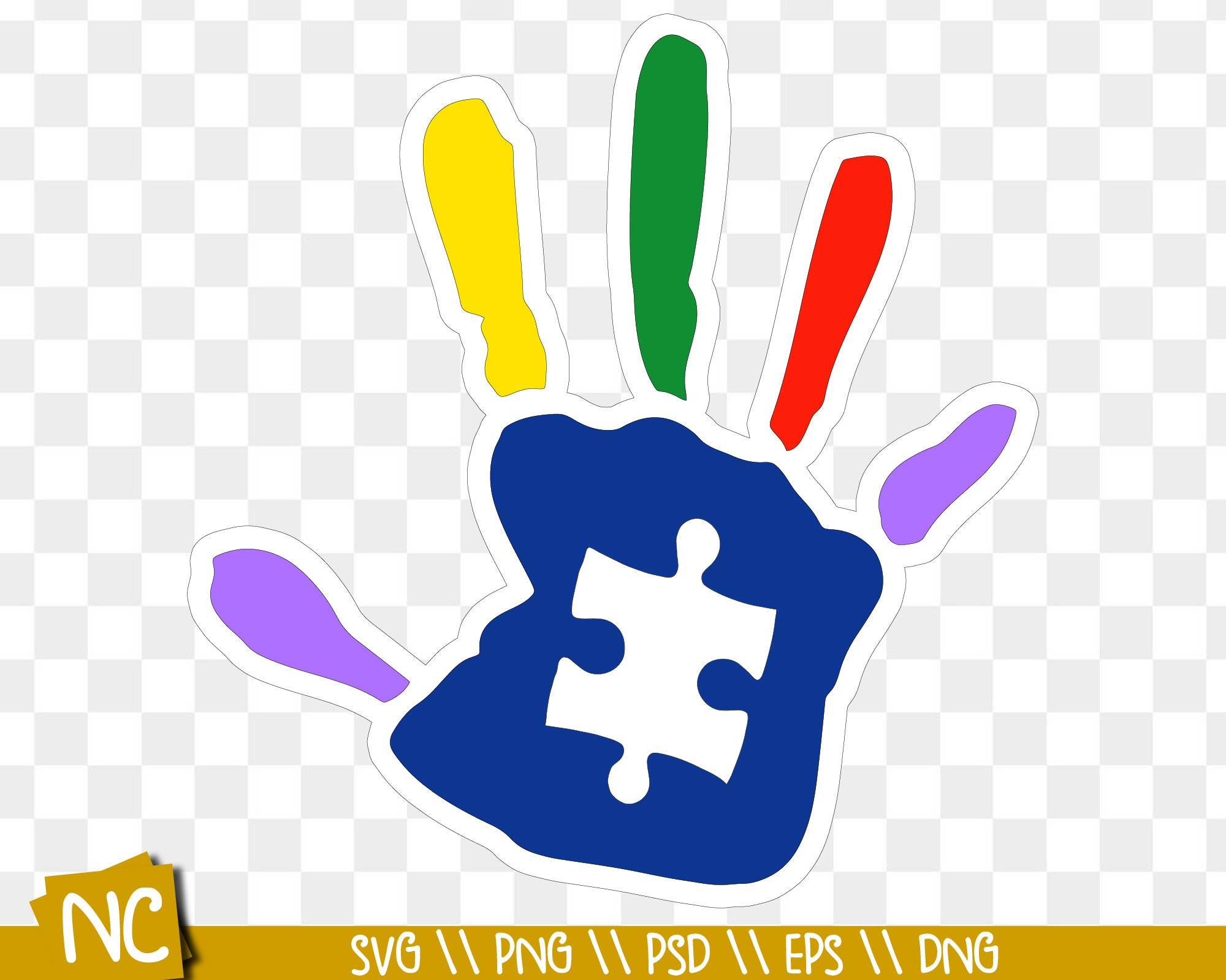 Autism Hand Puzzle svg, Autism Awareness svg, Puzzle svg, Au | Inspire ...
