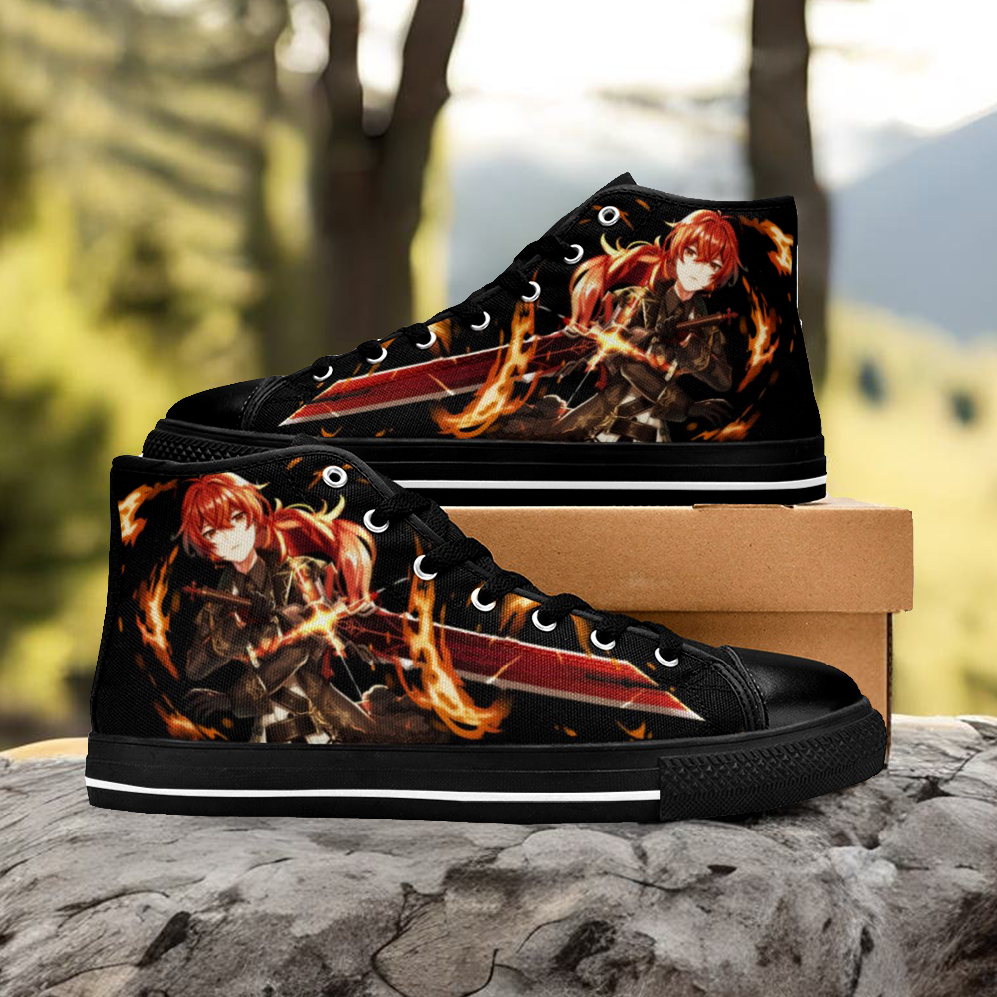 Genshin Impact Diluc High Top Shoes Sneakers Personalized | Inspire Uplift
