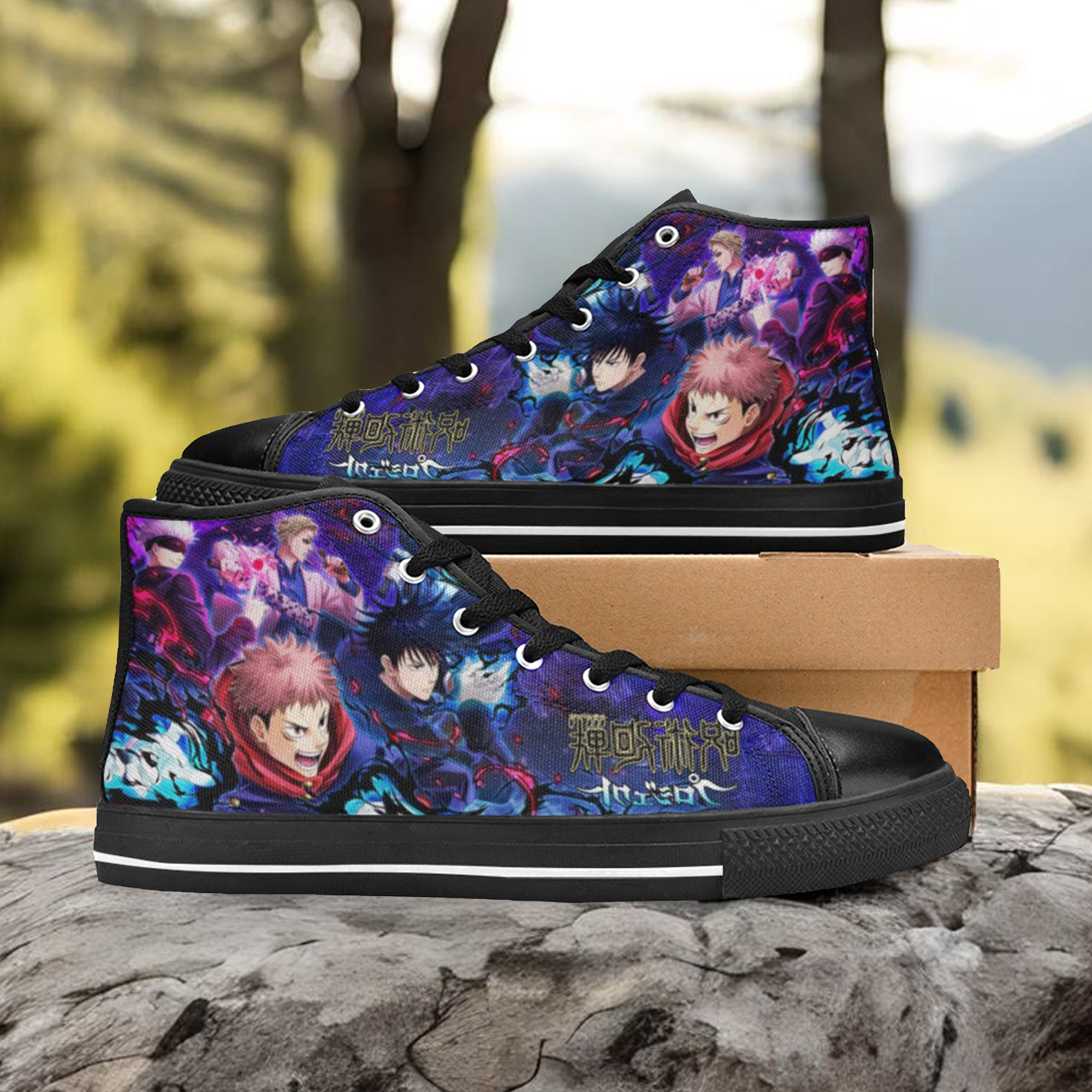 Jujutsu Kaisen Yuji Nobara Megumi Gojo Team High Top Shoes | Inspire Uplift