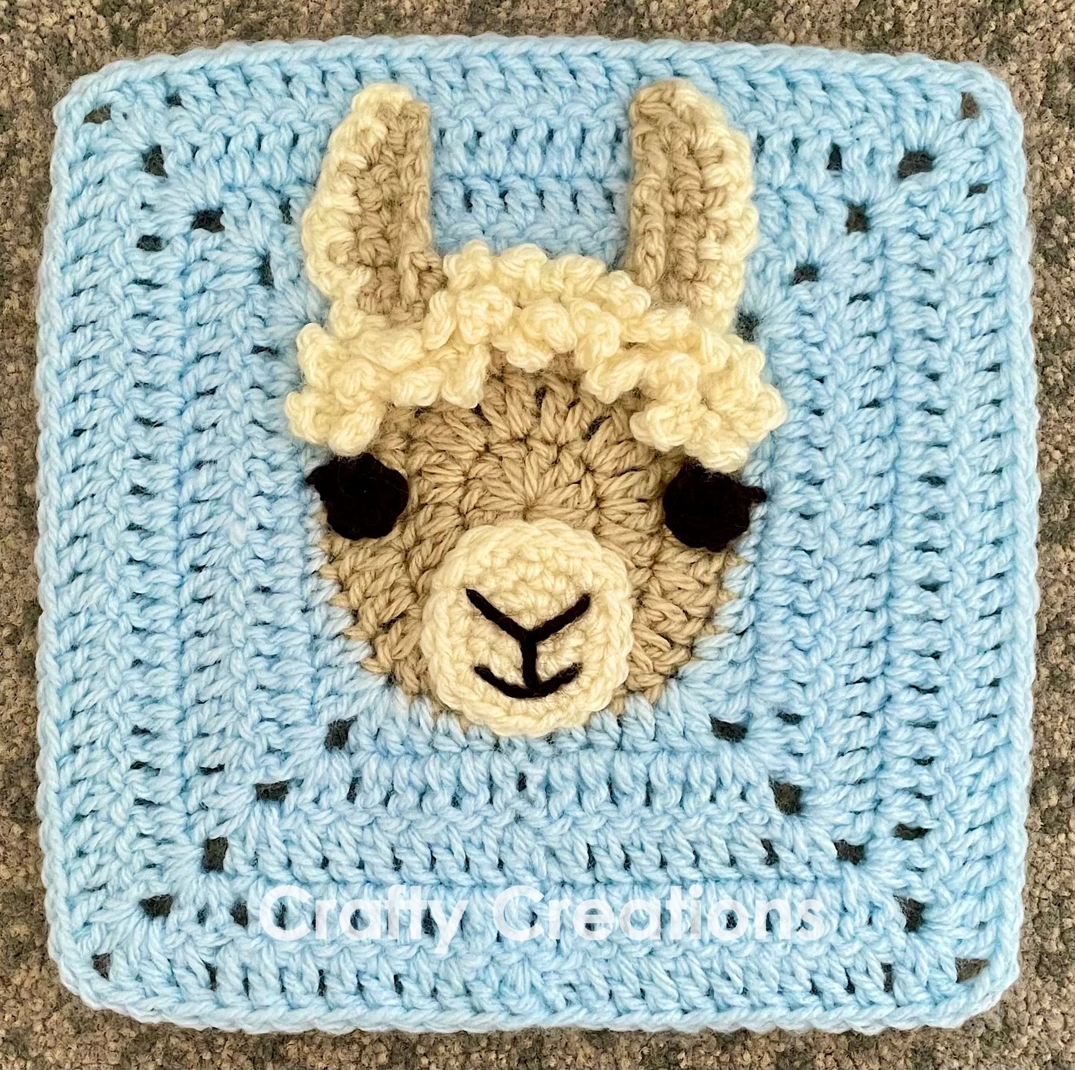 Llama Granny Square Crochet Pattern | Inspire Uplift