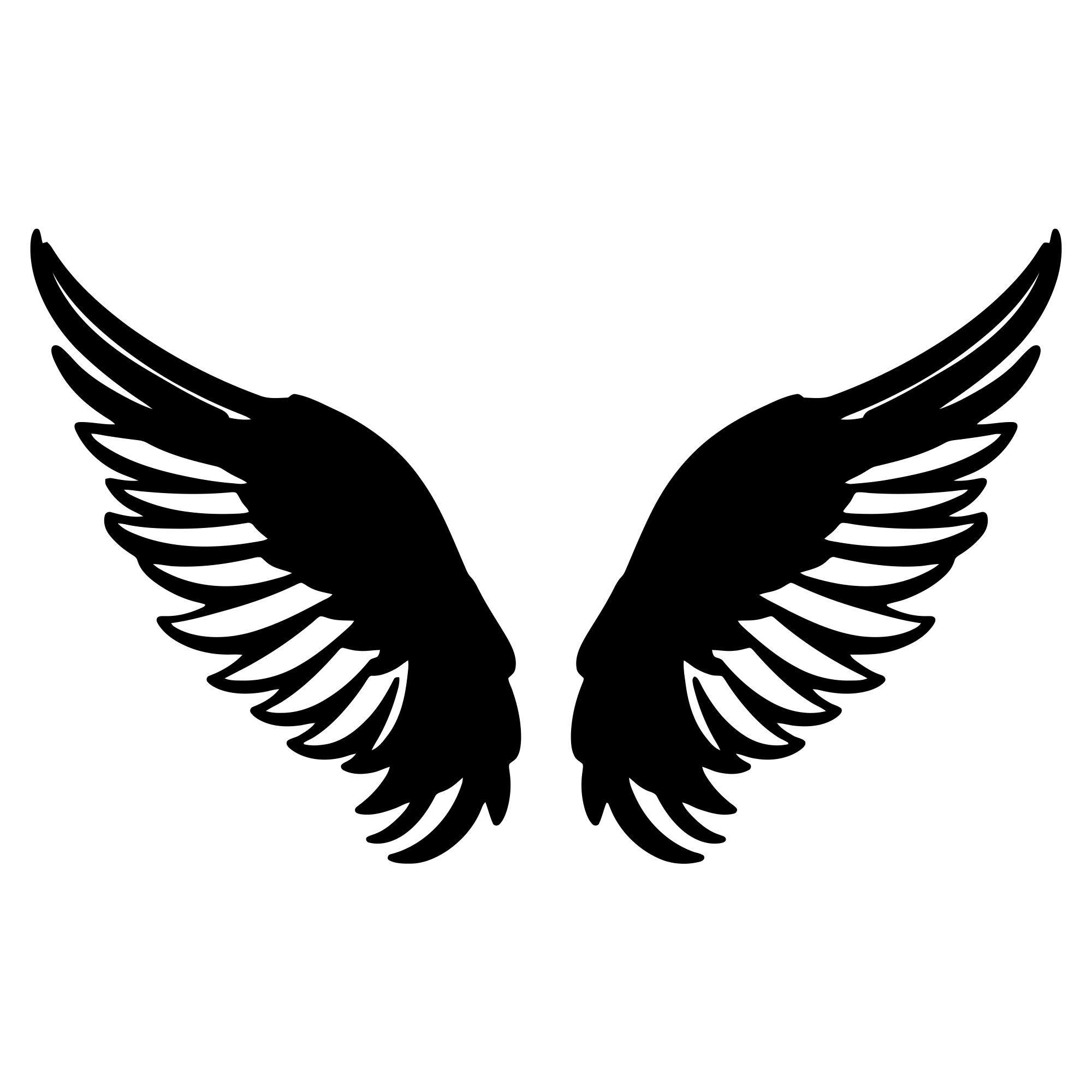 Angel Wings and Halo SVG Clip Art Cut File Silhouette dxf - Inspire Uplift