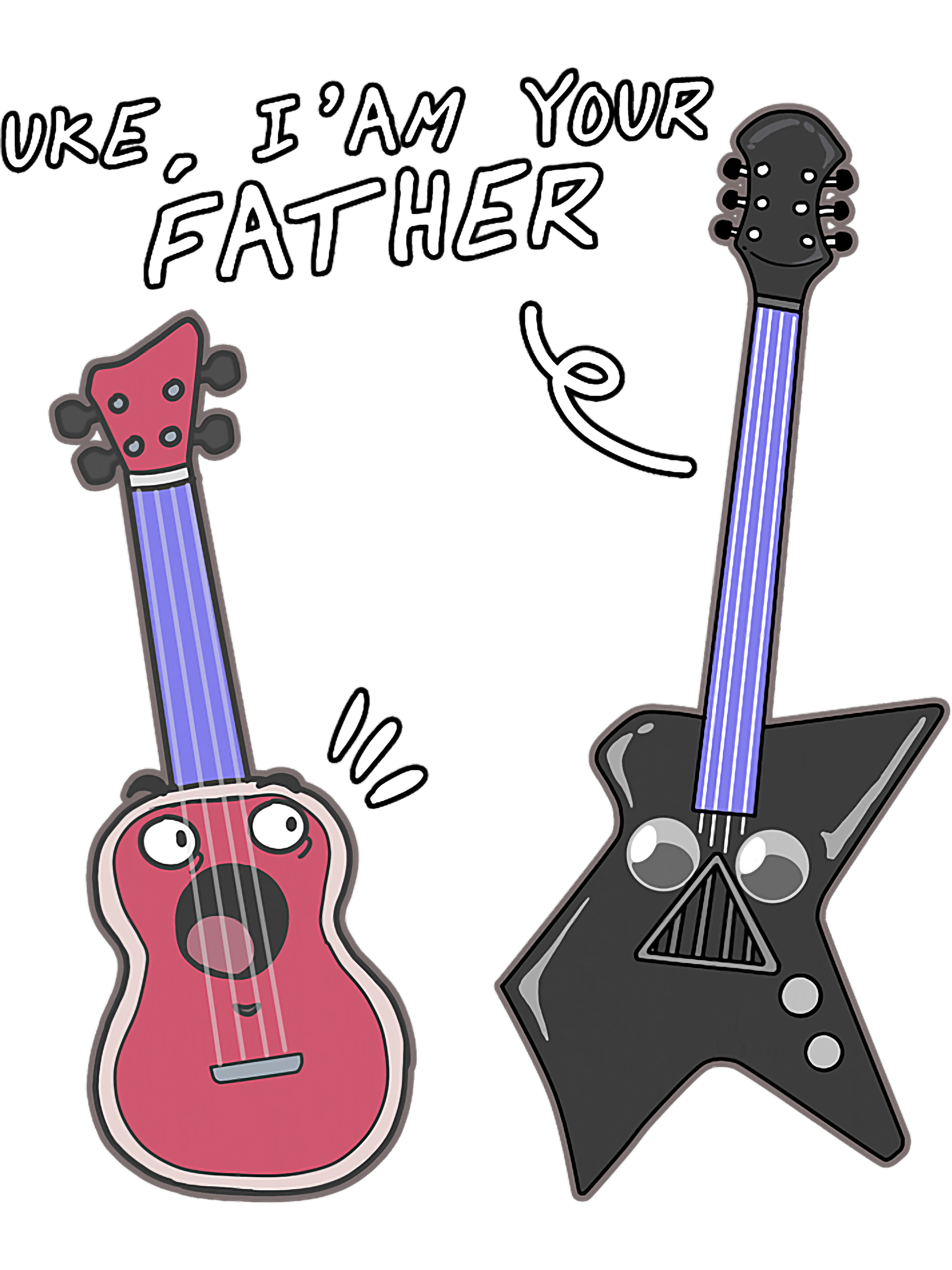 Guitar Lover Funny Uke I Am Your Father Ukulele Electric Gui | Inspire ...