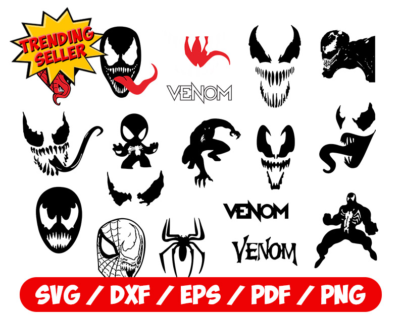 Venom SVG Bundle, Marvel Venom SVG, Spider-Man SVG, Cut File - Inspire ...