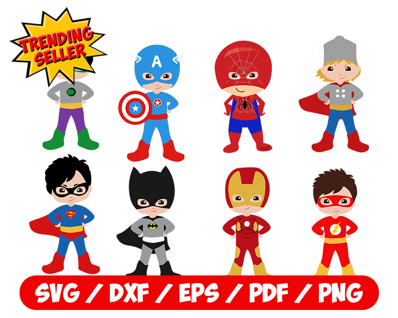 Superhero Svg, Baby Superhero Cricut Vector Bundle, Superher | Inspire ...