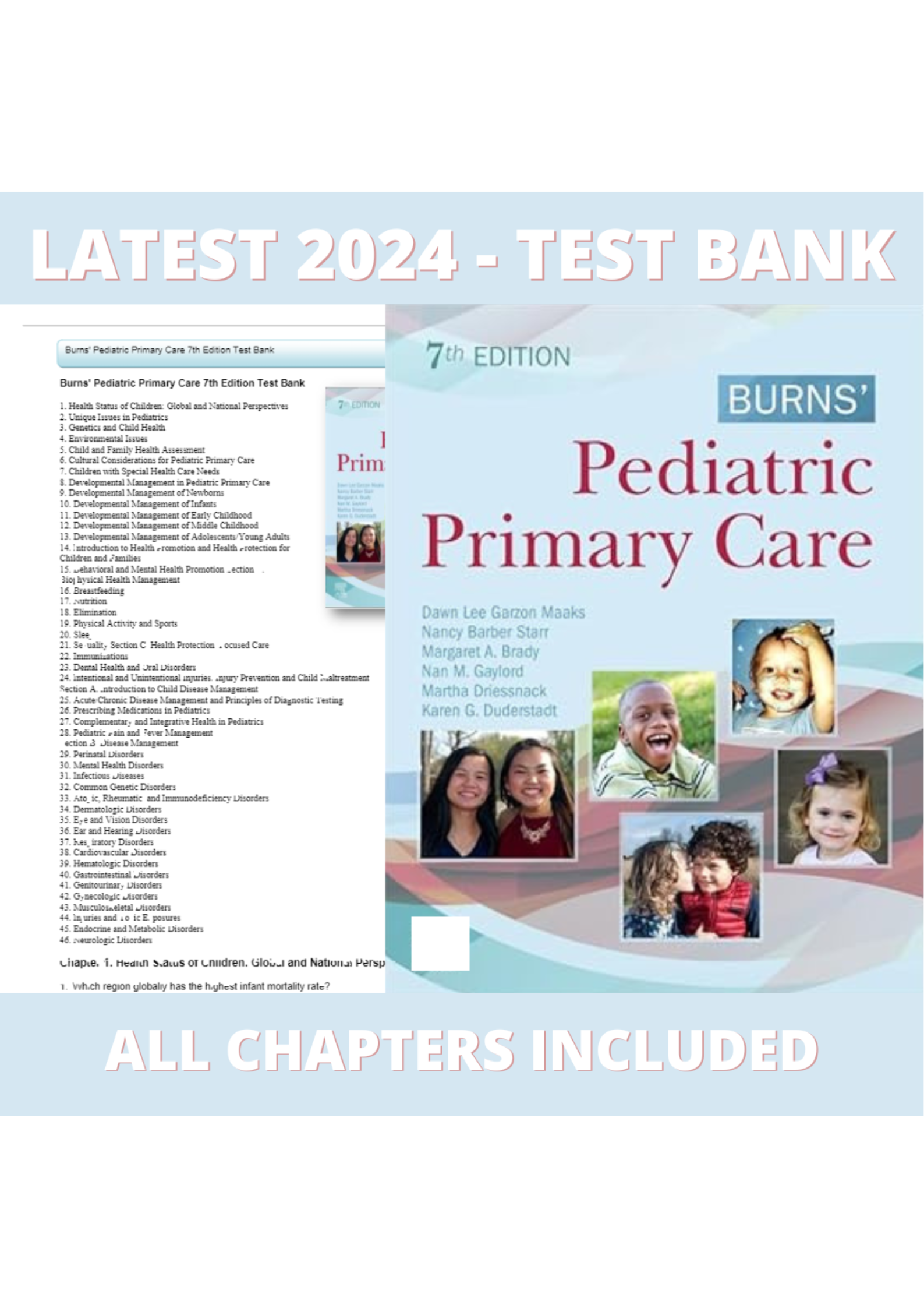 Test bank - Burns' Pediatric Primary Care 7th Edition (Dawn | Inspire ...