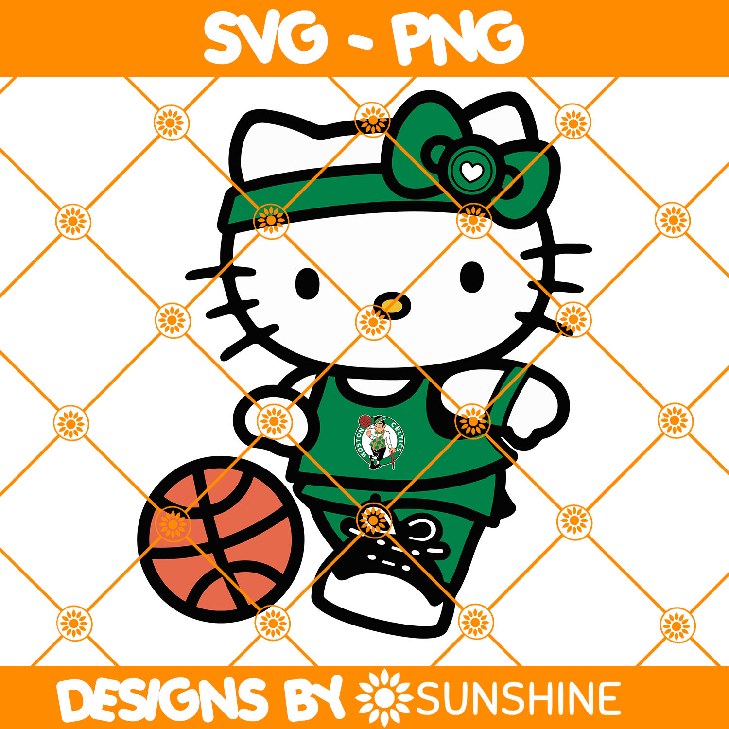 Hello Kitty Boston Celtics SVG, Boston Celtics, Hello Kitty - Inspire ...