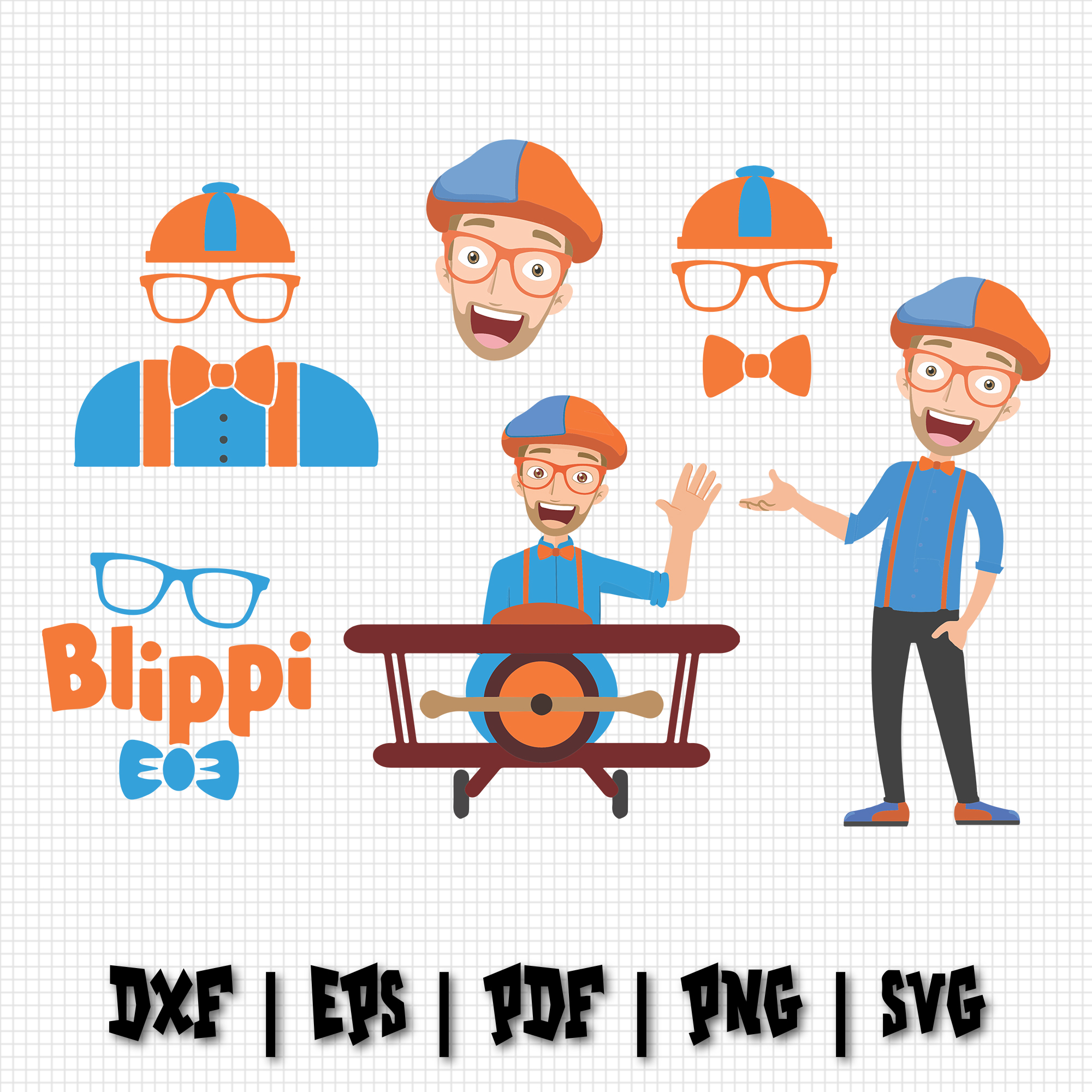 Blippi SVG Bundle, Happy Birthday Blippi svg, blippi sublima | Inspire ...