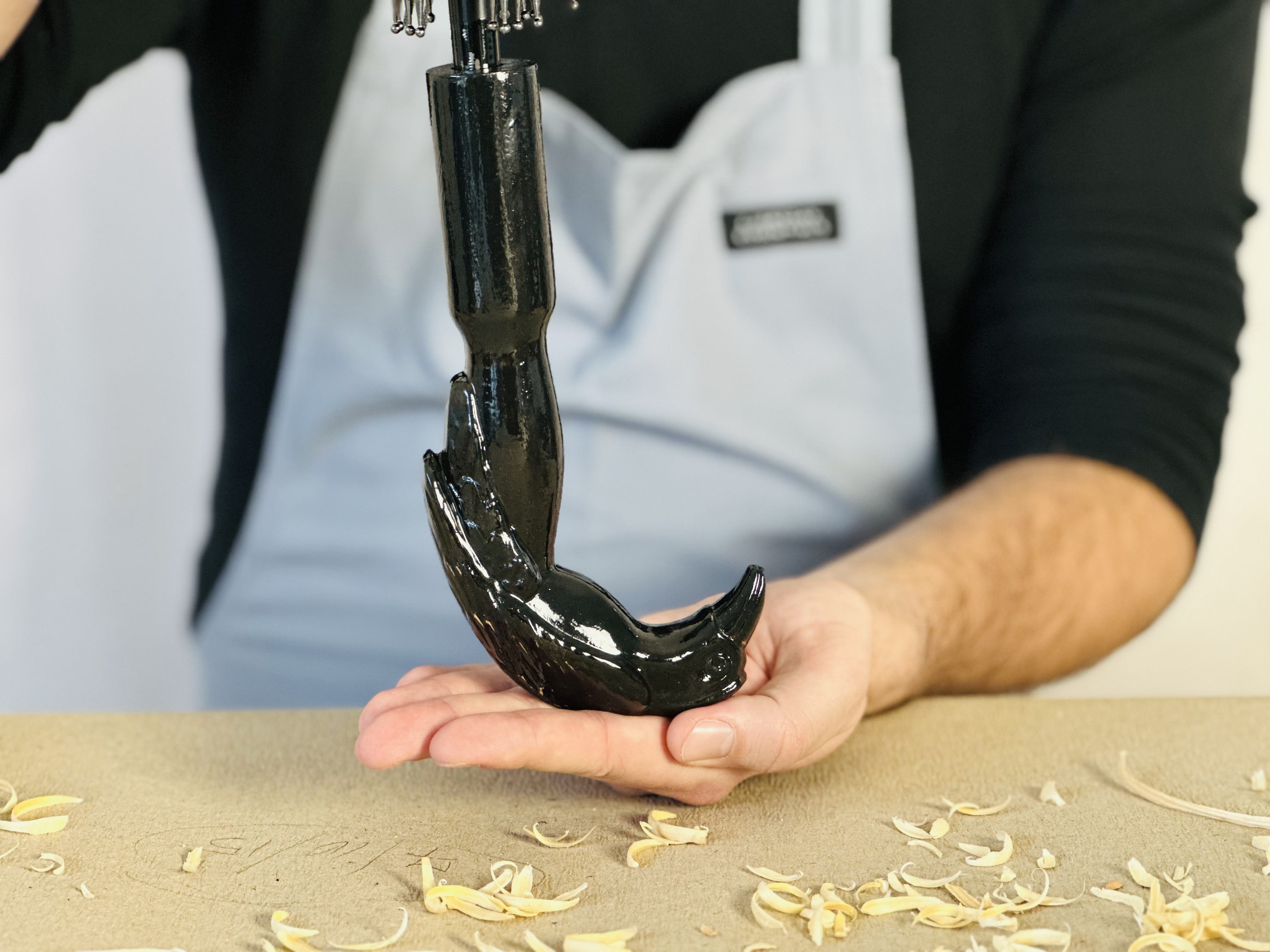 Gothic umbrella Raven goth umbrella Crow wooden handle Umbre - Inspire ...