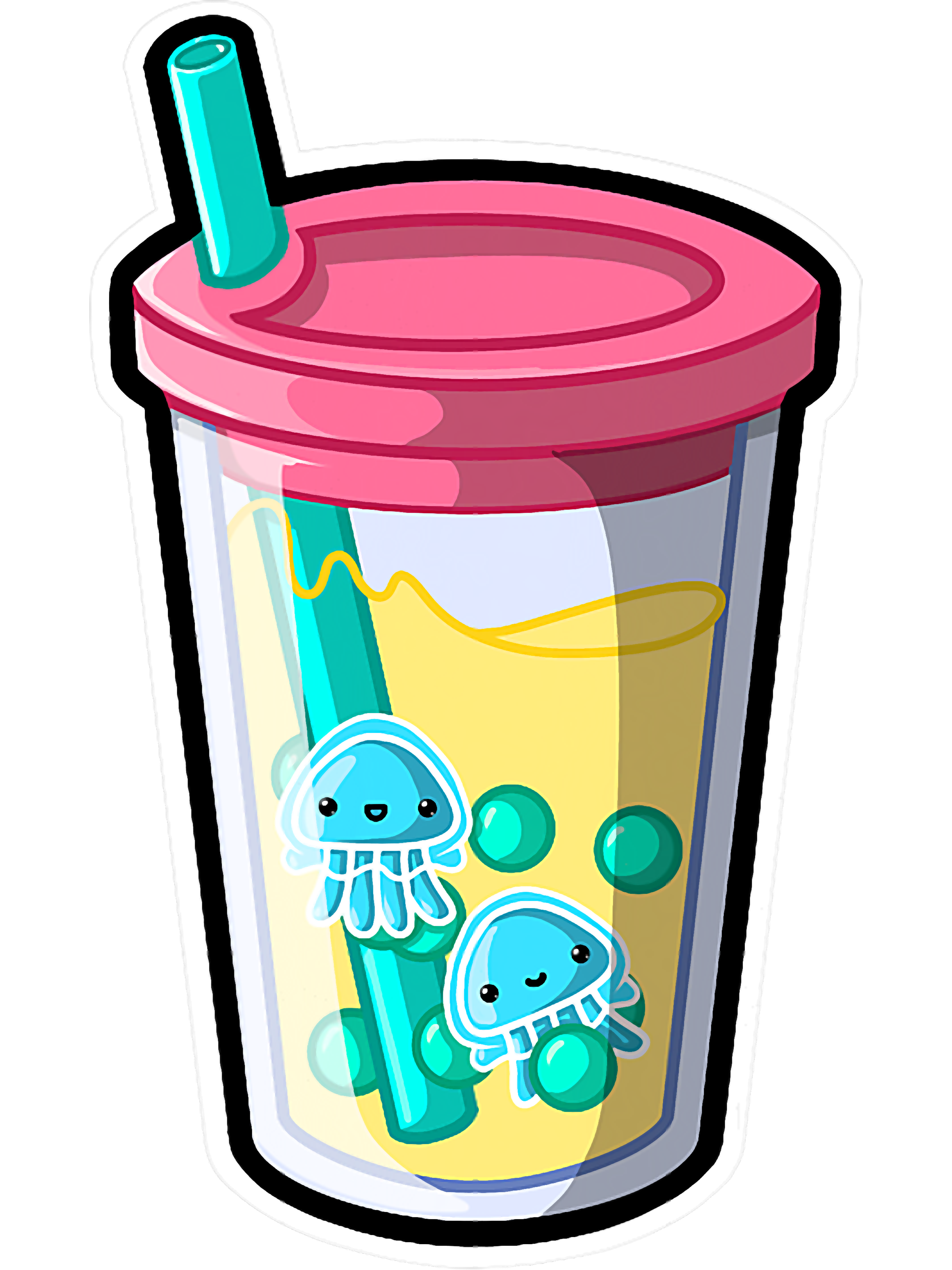 Jellyfish gift Bubble Tea Adorable Kawaii Animal Cute Boba L | Inspire ...