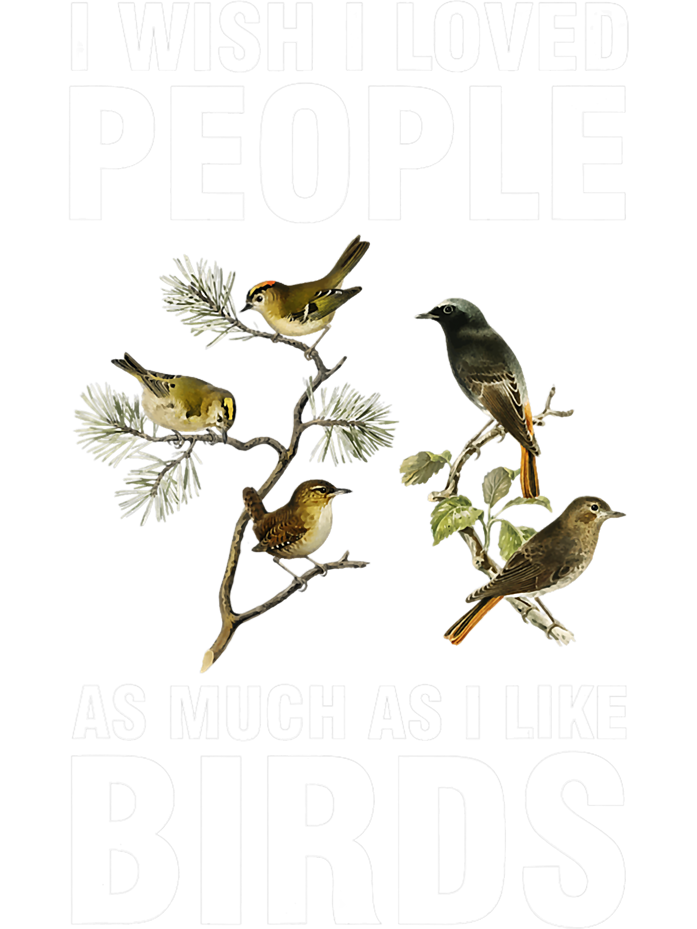 I wish I loved people I like birds Birding Birds | Inspire Uplift