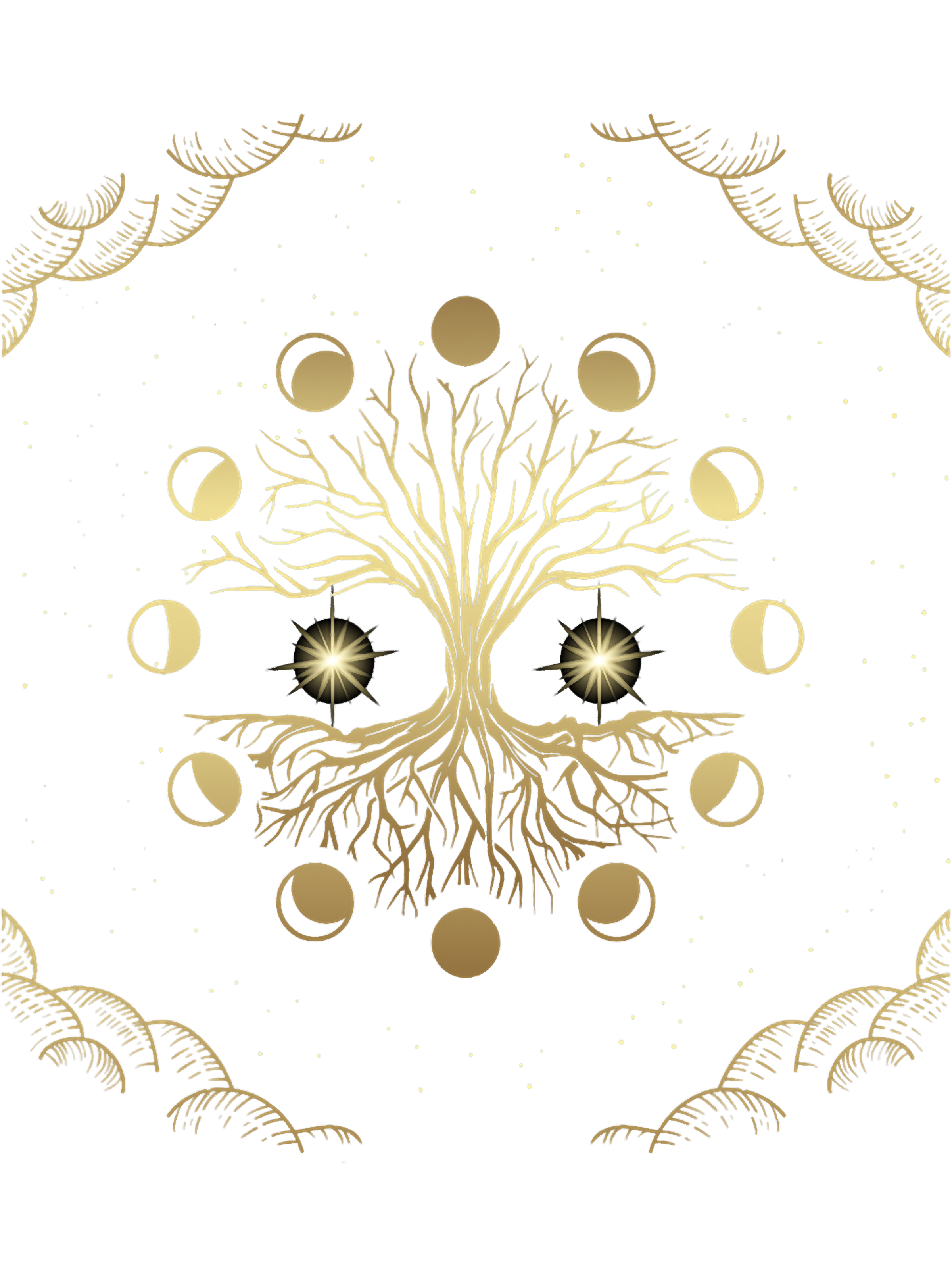Tree of Life Moon Phases Yggdrasil Viking Tree | Inspire Uplift