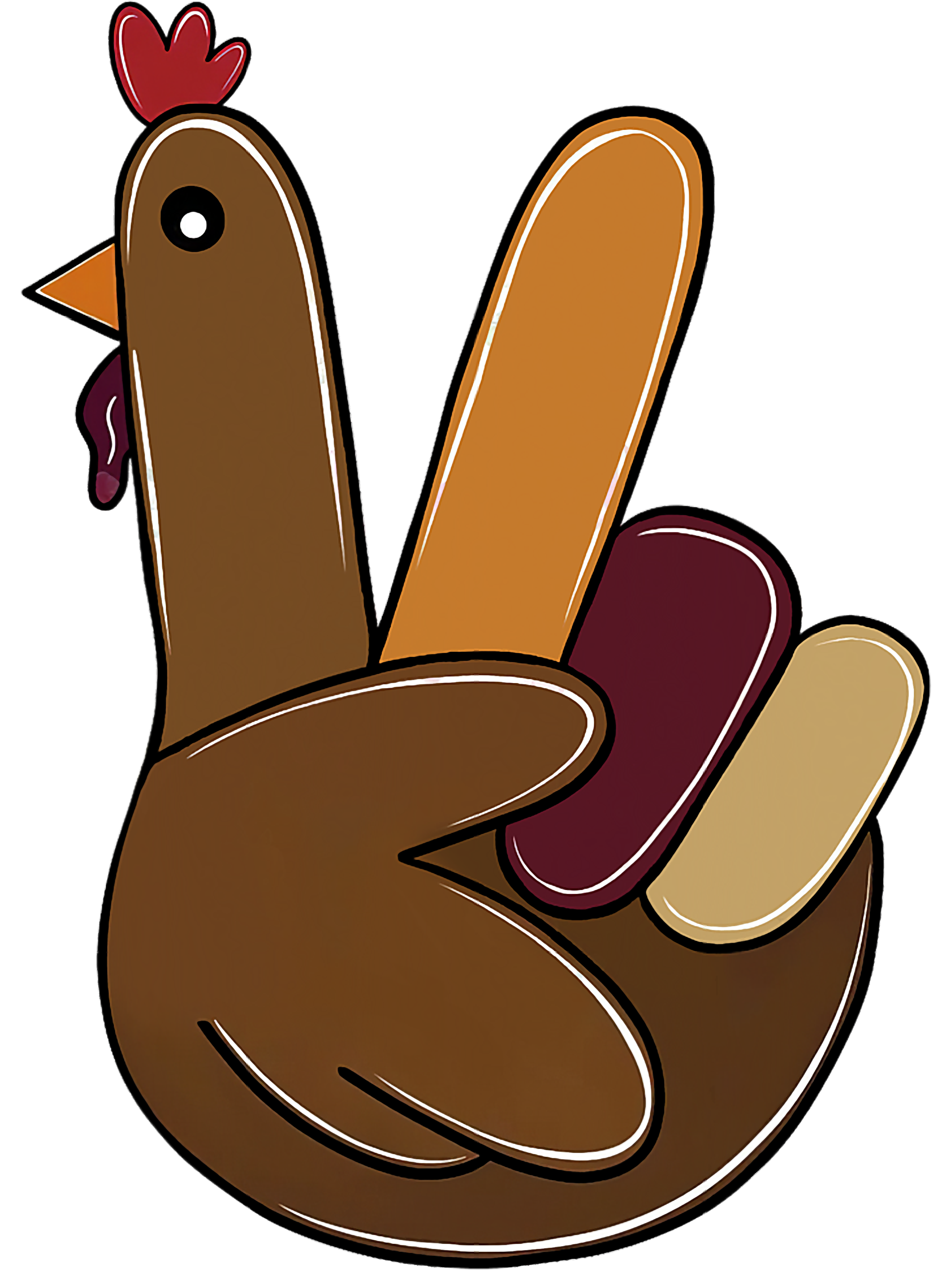 Peace Sign Turkey Hand Cool Thanksgiving Hippie Men Women 1 | Inspire ...
