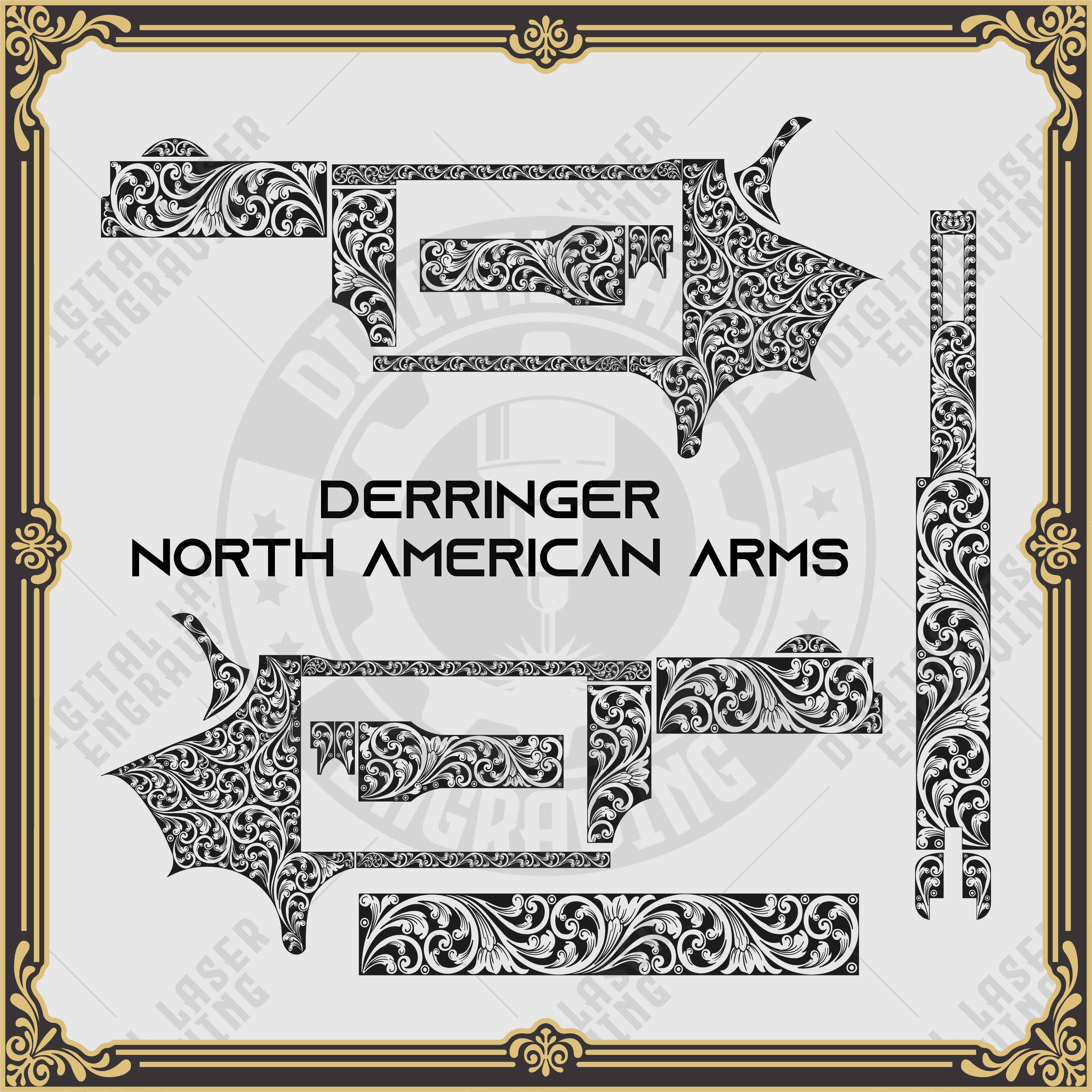 Laser Engraving Designs Scrollwork for Derringer North Ameri | Inspire ...