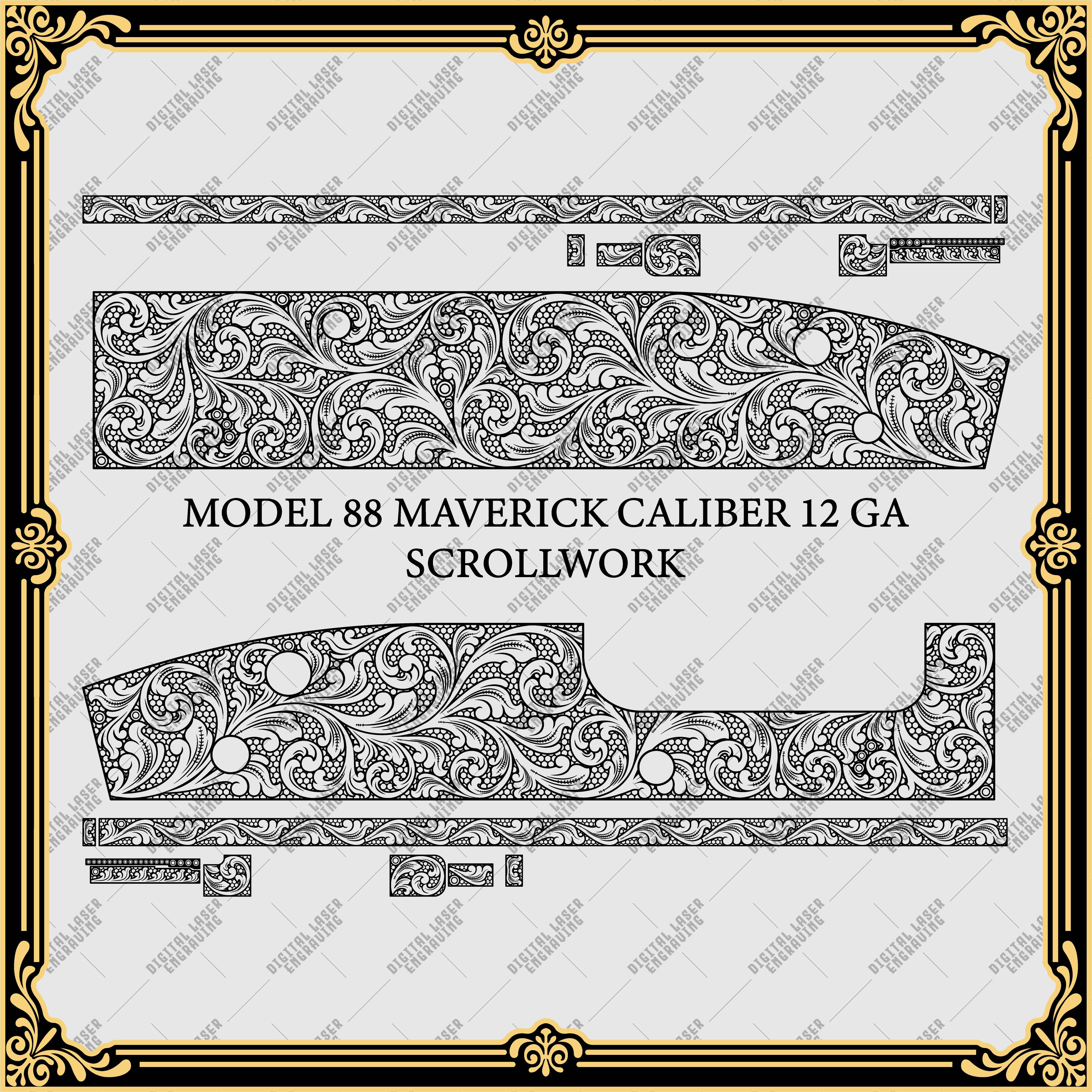 Laser Engraving Firearms Design Model-88-Maverick-Caliber-12 | Inspire ...