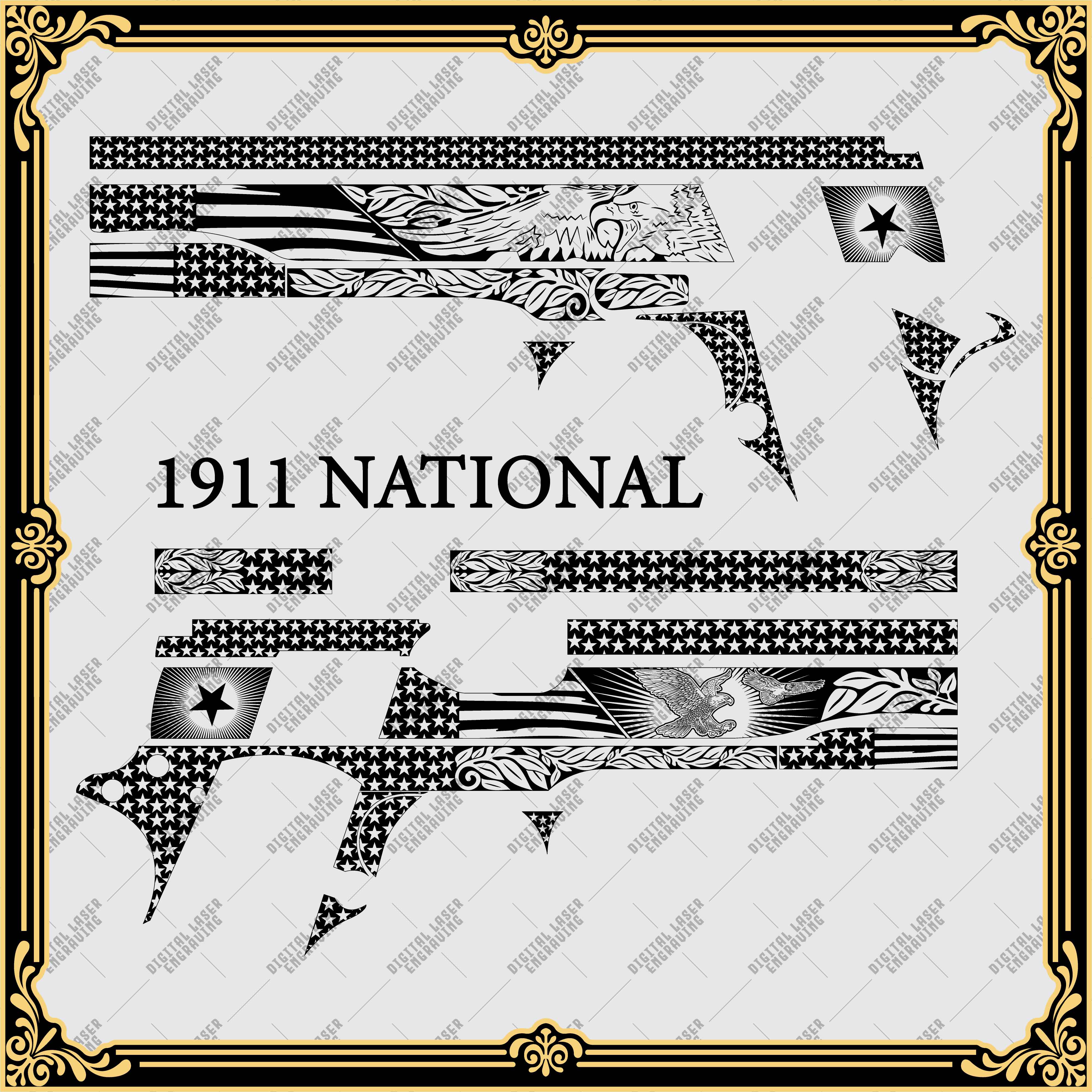 Laser Engraving Firearms Design 1911 National "AMERICAN THEM - Inspire ...