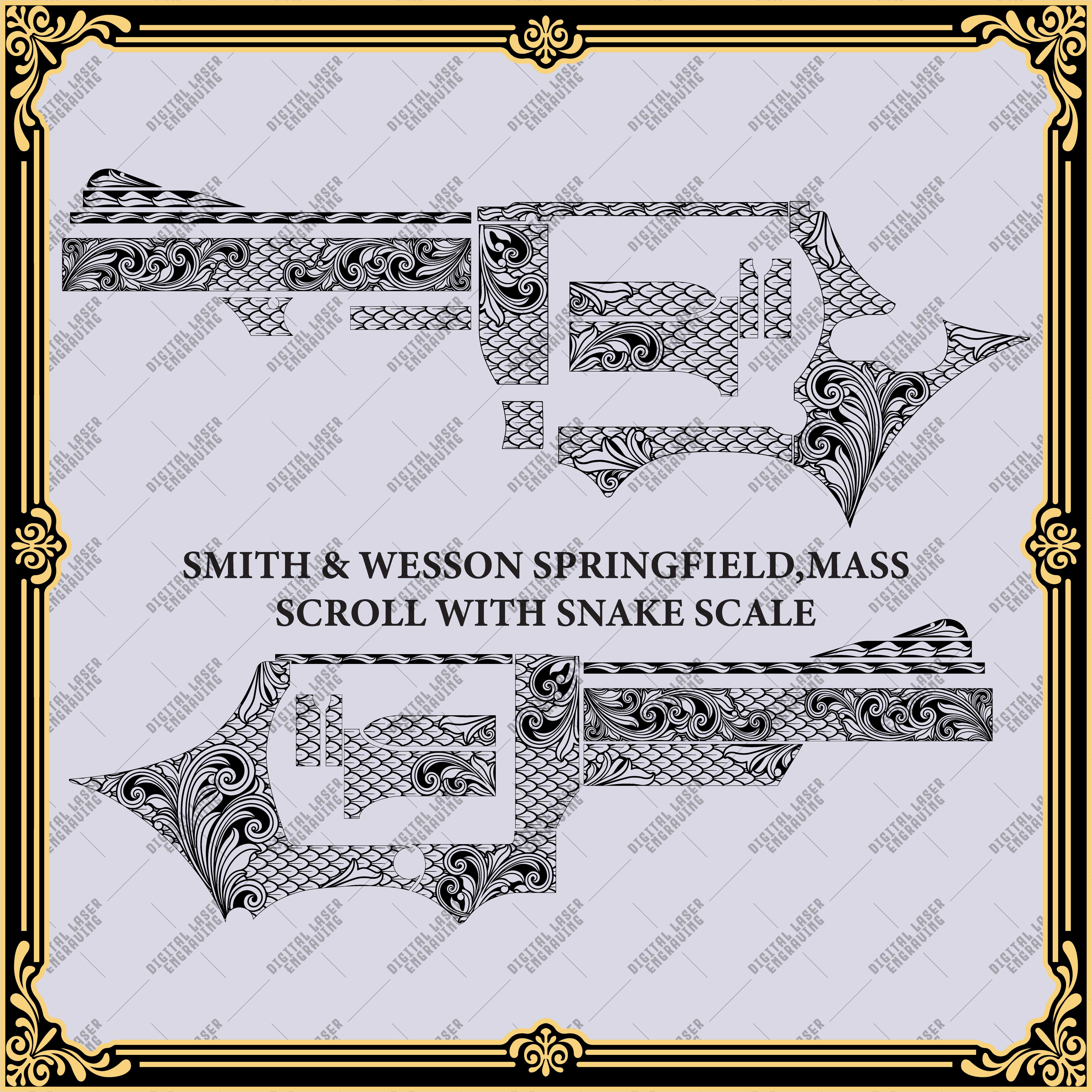 Firearms Laser Engraving Vector Design SMITH & WESSON SPRING - Inspire ...