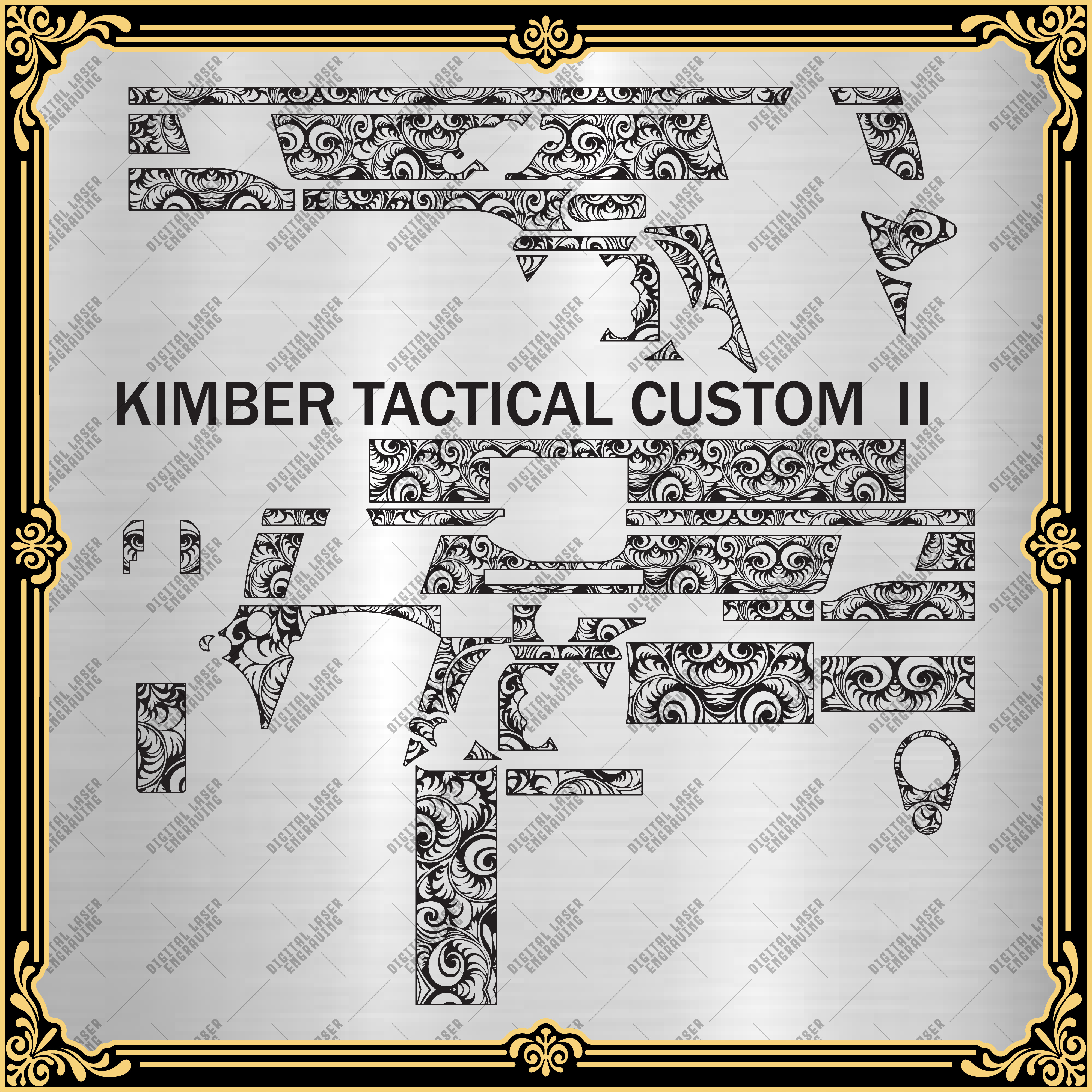 Laser Engraving Firearms Vector Design Kimber Tactical Custo | Inspire ...
