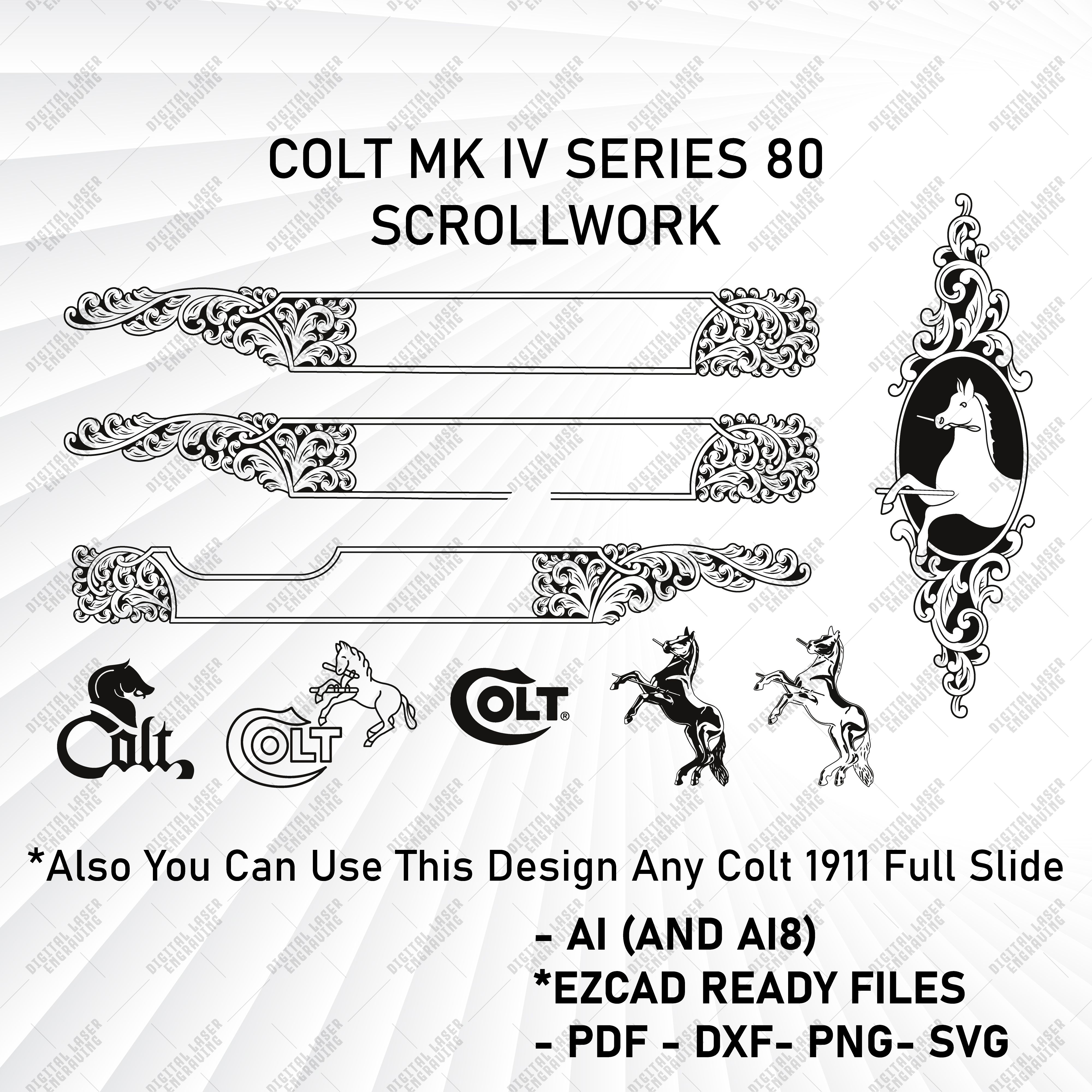 Colt MK iv Series 80 Custom scrollwork,1911 Scroll Design,Co | Inspire ...