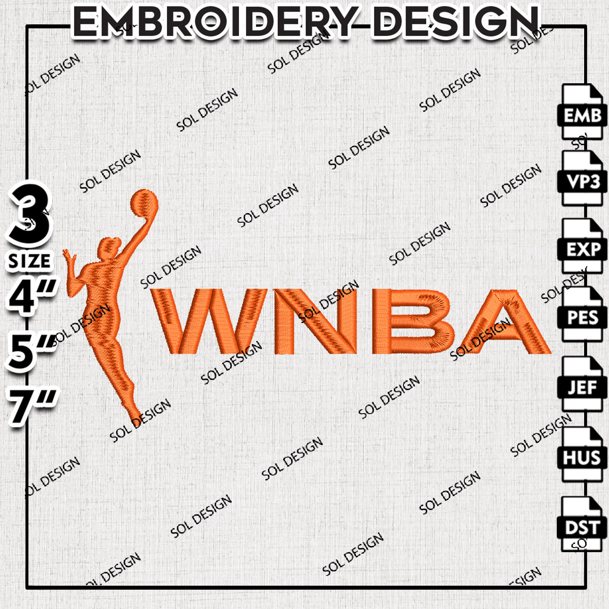 WNBA Logo embroidery Designs, WNBA Machine embroidery Design | Inspire ...