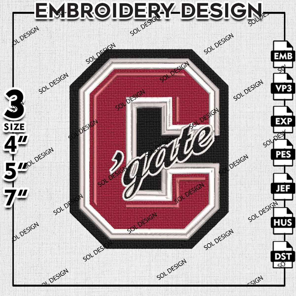 Ncaa Colgate Raiders embroidery Designs, Colgate Raiders mac | Inspire ...