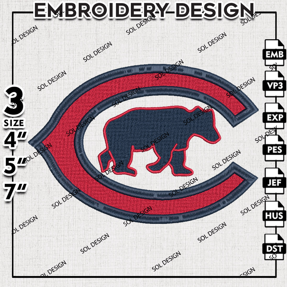MLB Chicago Cubs Logo Embroidery Design, MLB Embroidery, MLB - Inspire ...