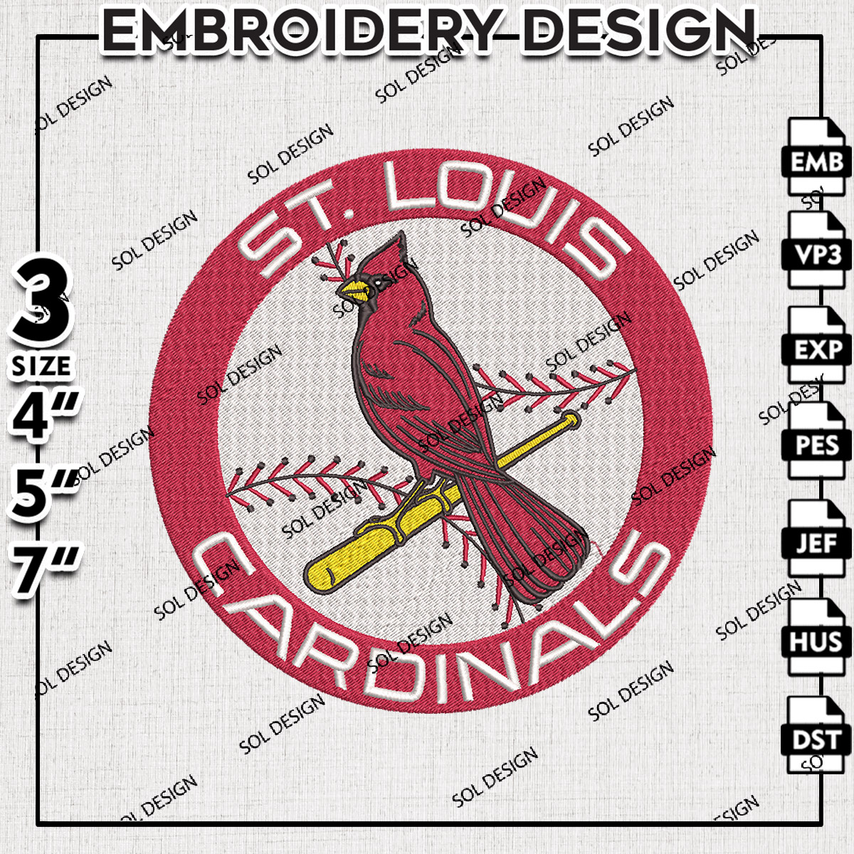 St. Louis Cardinals Embroidery Design, MLB Embroidery, MLB S - Inspire ...
