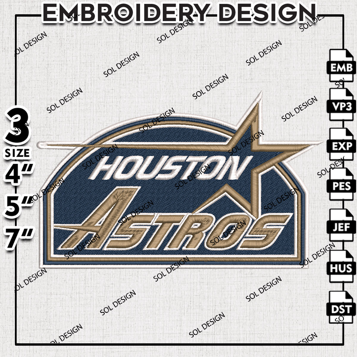 MLB Houston Astros Logo Embroidery Design, MLB Embroidery, M | Inspire ...
