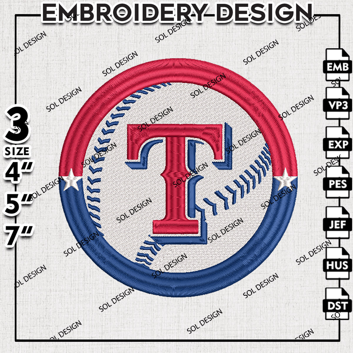 MLB Texas Rangers Embroidery Design, MLB Logo Embroidery, ML | Inspire ...