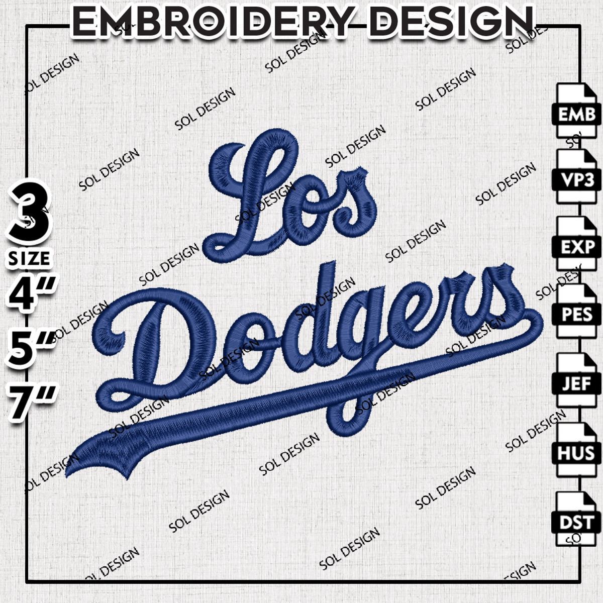 MLB Los Angeles Dodgers Embroidery Design, MLB Logo Embroide | Inspire ...