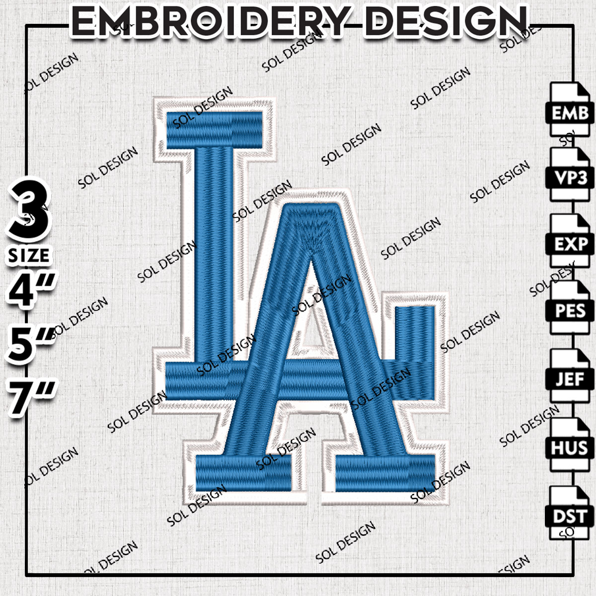 MLB Los Angeles Dodgers Machine Embroidery Design, MLB Embro | Inspire ...