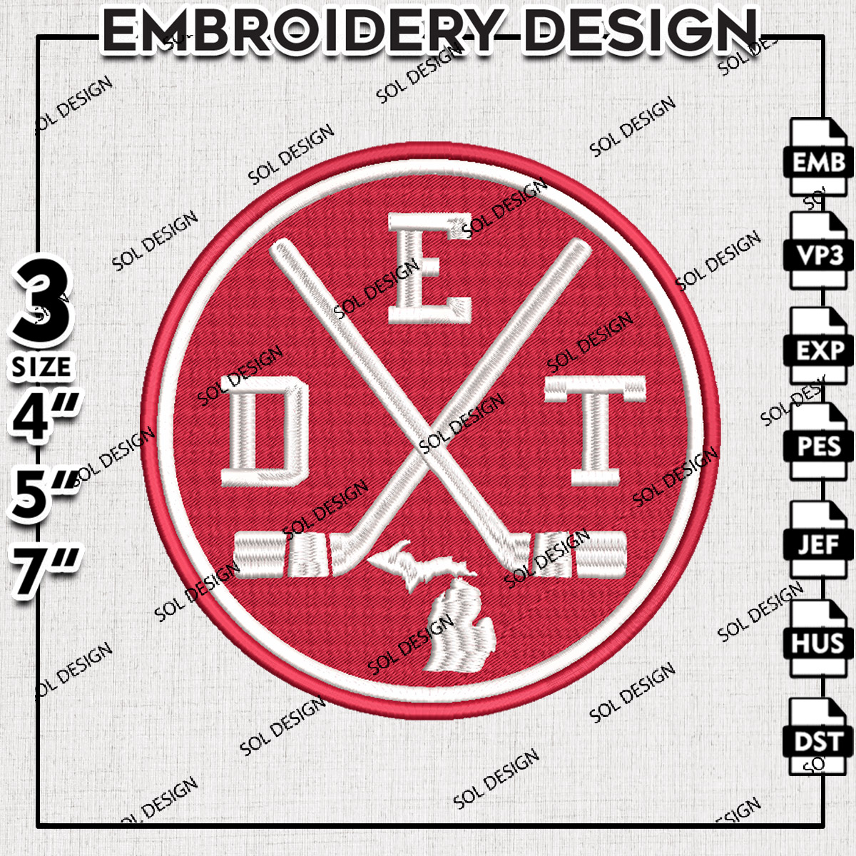 Detroit Red Wings Machine Embroidery Designs, NHL Logo Embro | Inspire ...