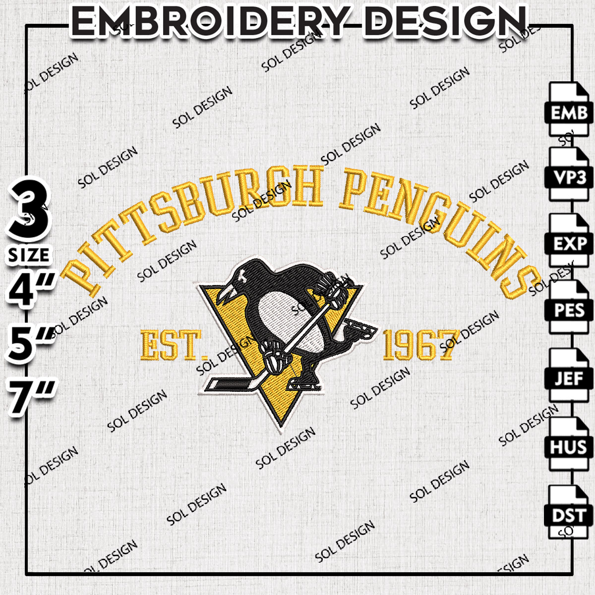 pittsburgh embroidery design - Inspire Uplift