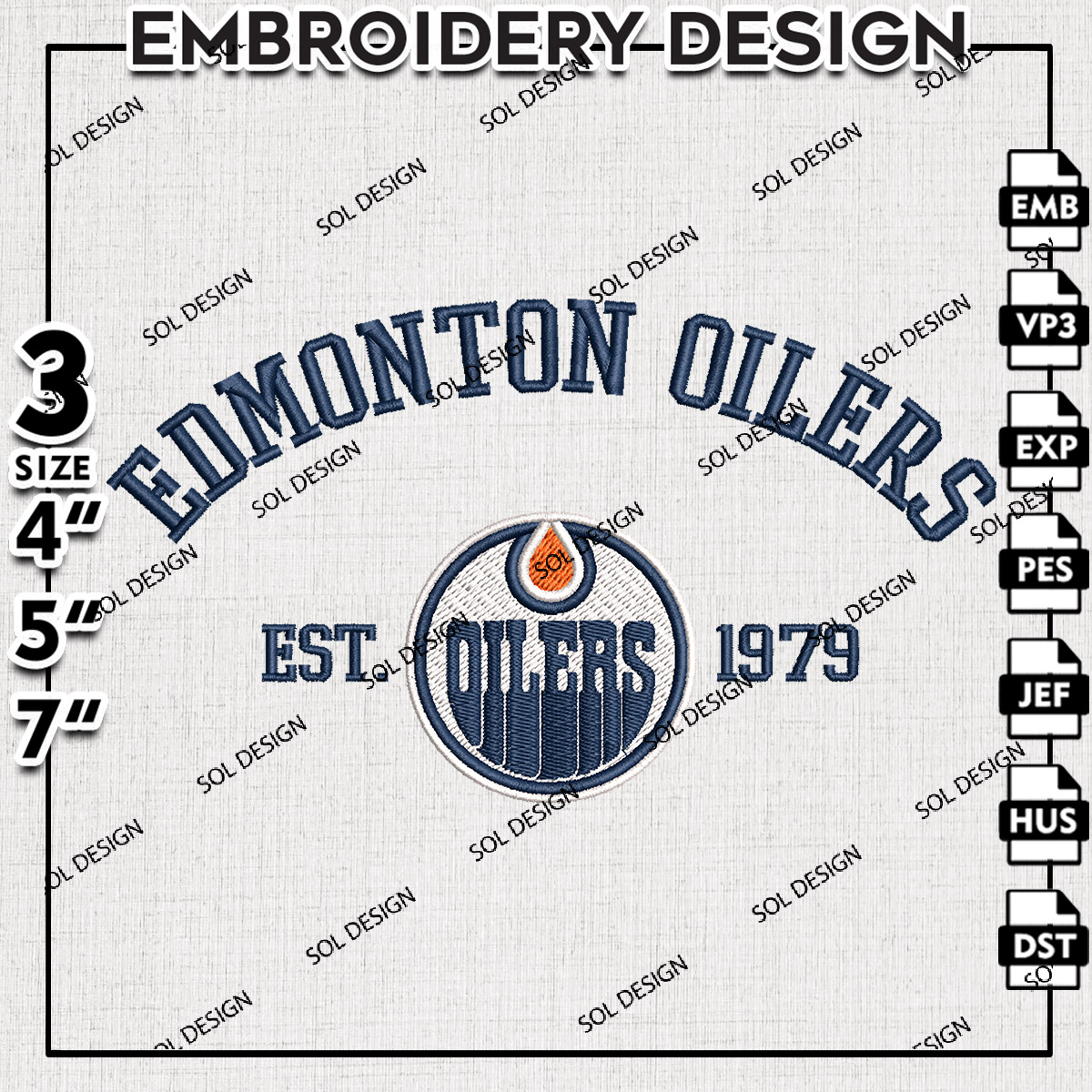 NHL Edmonton Oilers Embroidery Designs, NHL Embroidered, Edm | Inspire ...