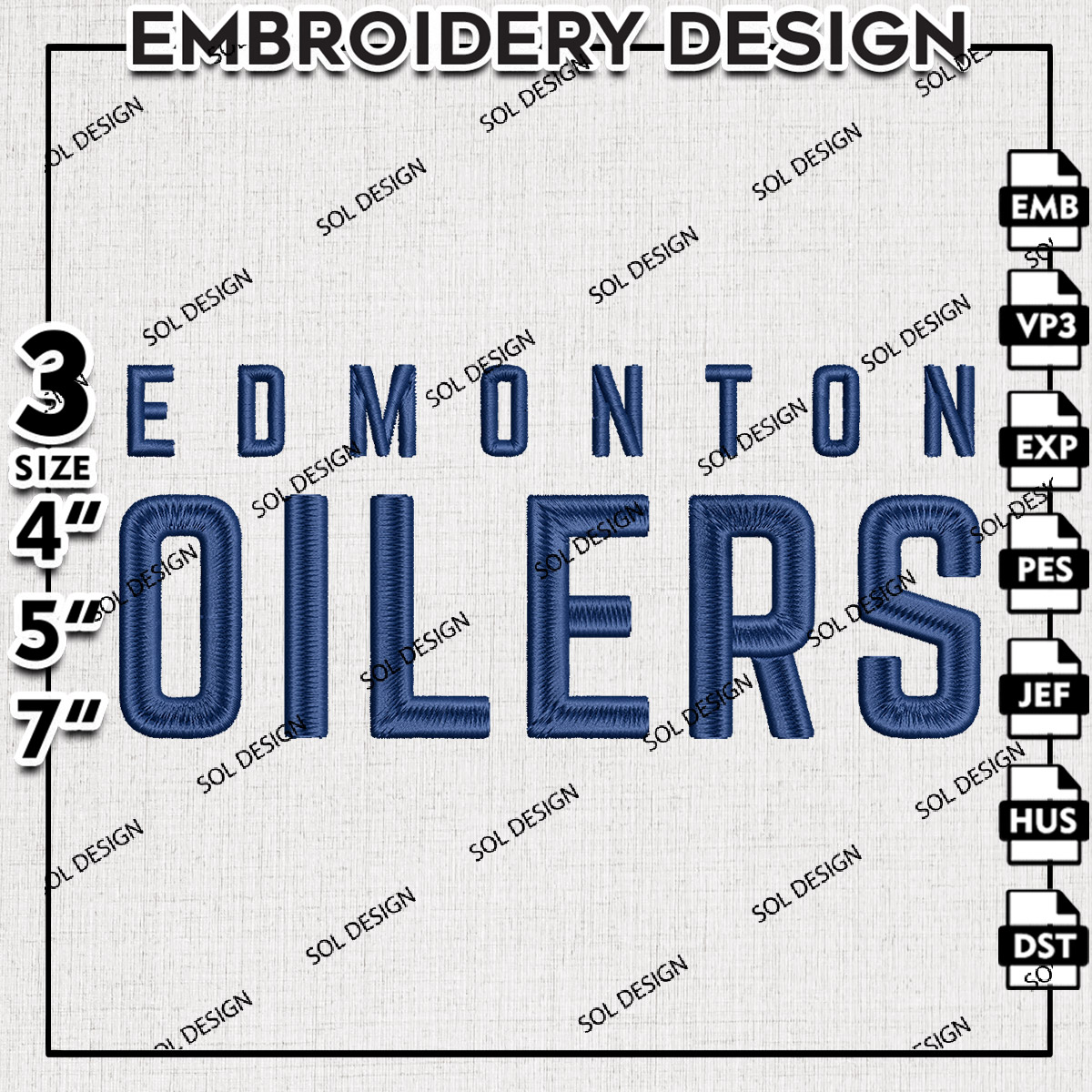 NHL Edmonton Oilers Embroidery Design, NHL Logo Embroidery, | Inspire ...