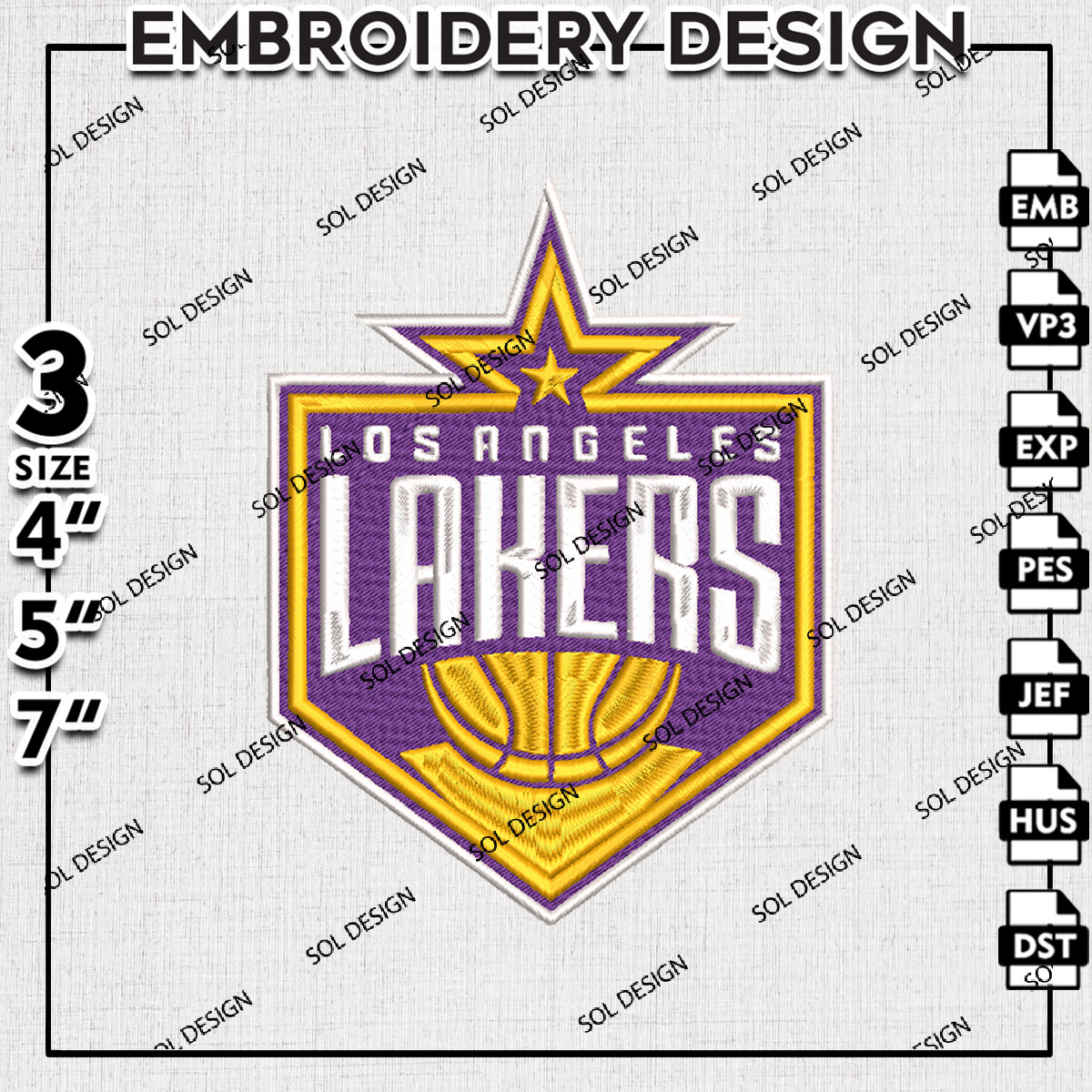 Los Angeles Lakers Logo Machine Embroidery Designs File , NB | Inspire ...