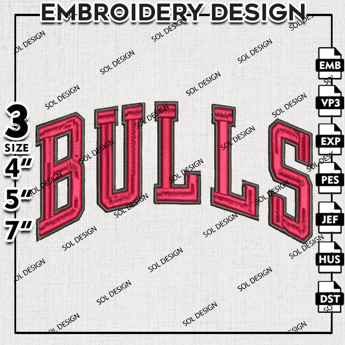Chicago Bulls wordmark Embroidery Designs, NBA Machine Embro | Inspire ...