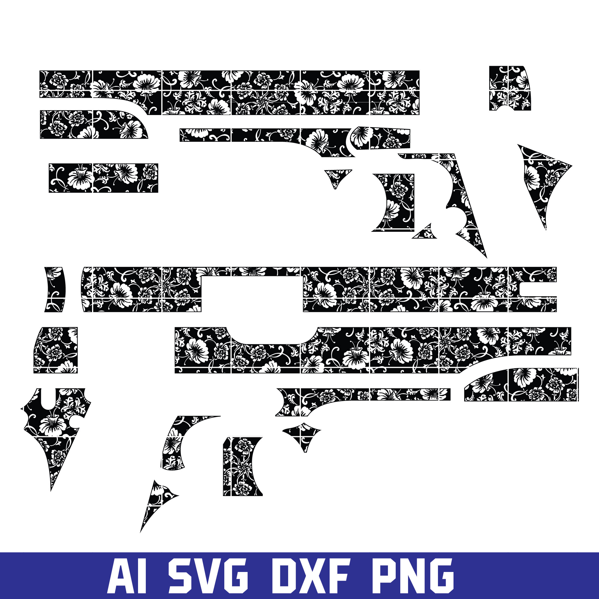 Colt 1911 han gun floral pattern design-1 | Inspire Uplift