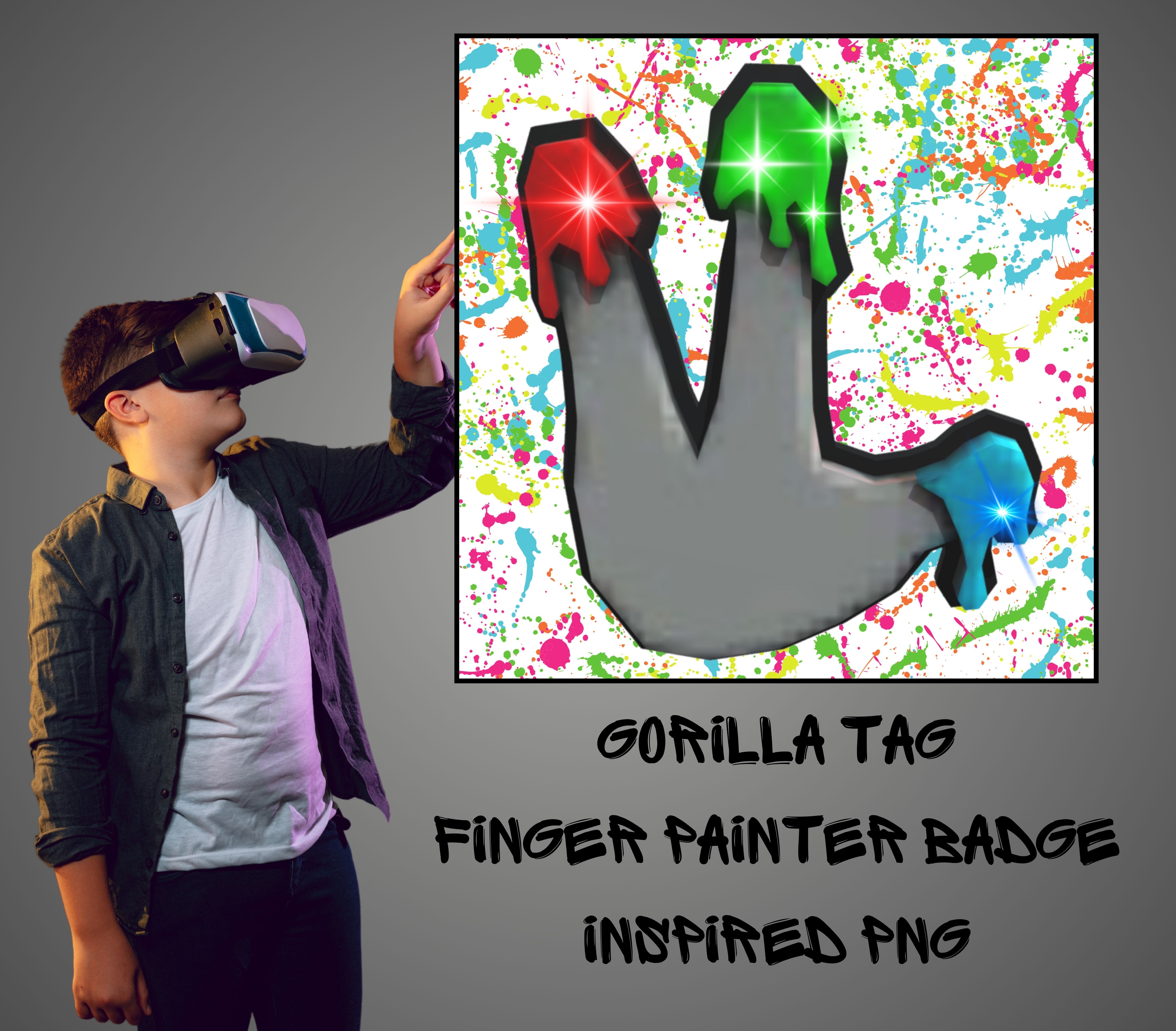 Gorilla Tag Finger Painter PNG SVG Clipart Image for Designs | Inspire ...