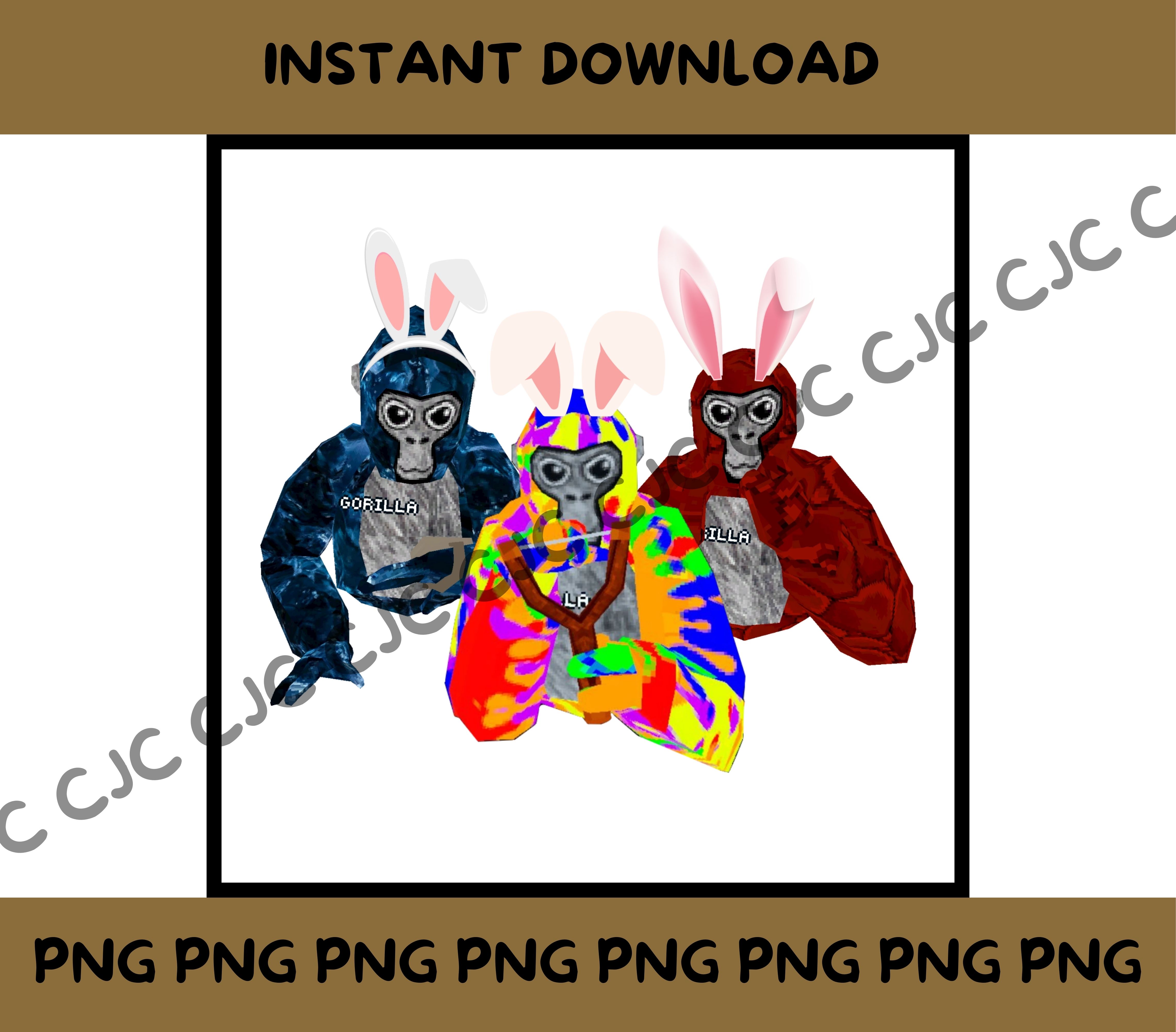 Gorilla Tag PNG Image Easter Bunny Ears SVG Clipart Image | Inspire Uplift