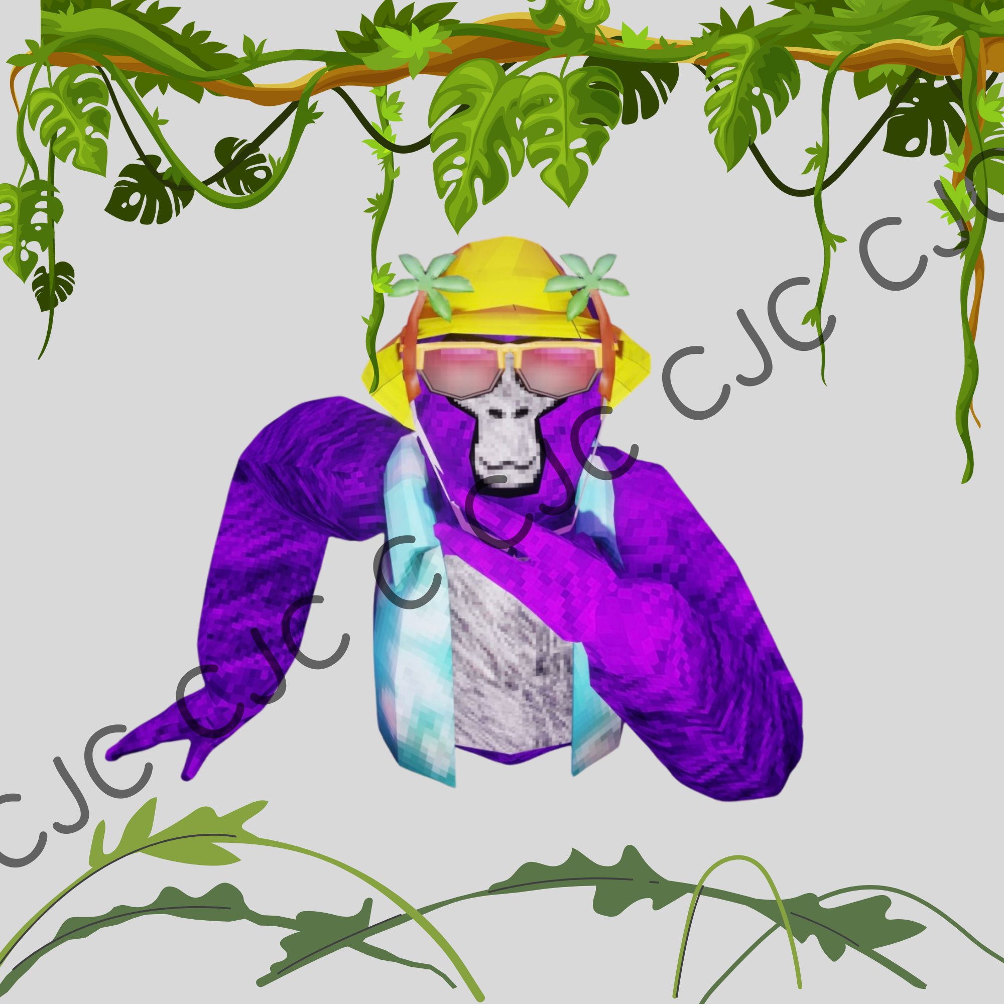 Plam Tree and Hat Gorilla Tag PNG Image SVG Clipart Images G | Inspire ...