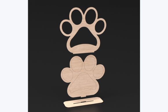 Laser Cut Dog Paw Picture Frame Svg File - Inspire Uplift