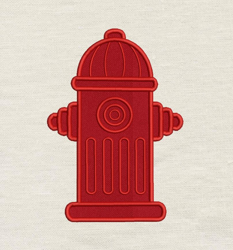 Fire Hydrant Applique embroidery design 3 Sizes v2-INSTANT D | Inspire ...